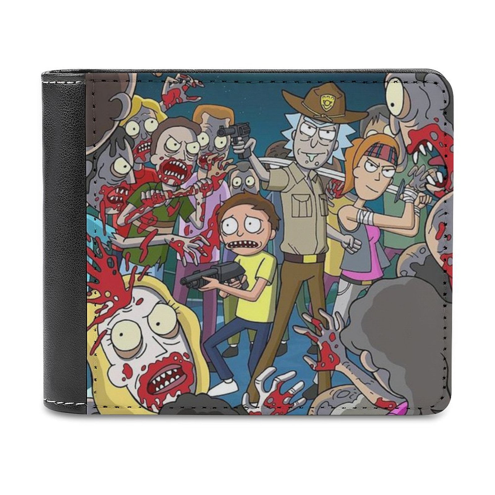 Rick And Morty Leather Wallet Slim Card Wallet Bifold Fashion Card ...