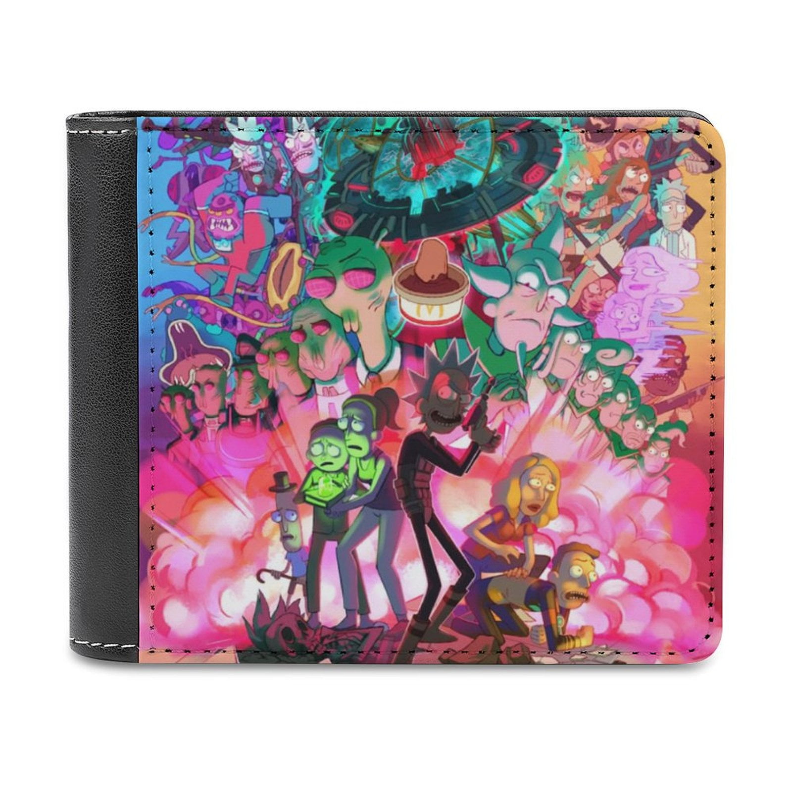 Rick And Morty Leather Wallet Slim Card Wallet Bifold Fashion Card ...