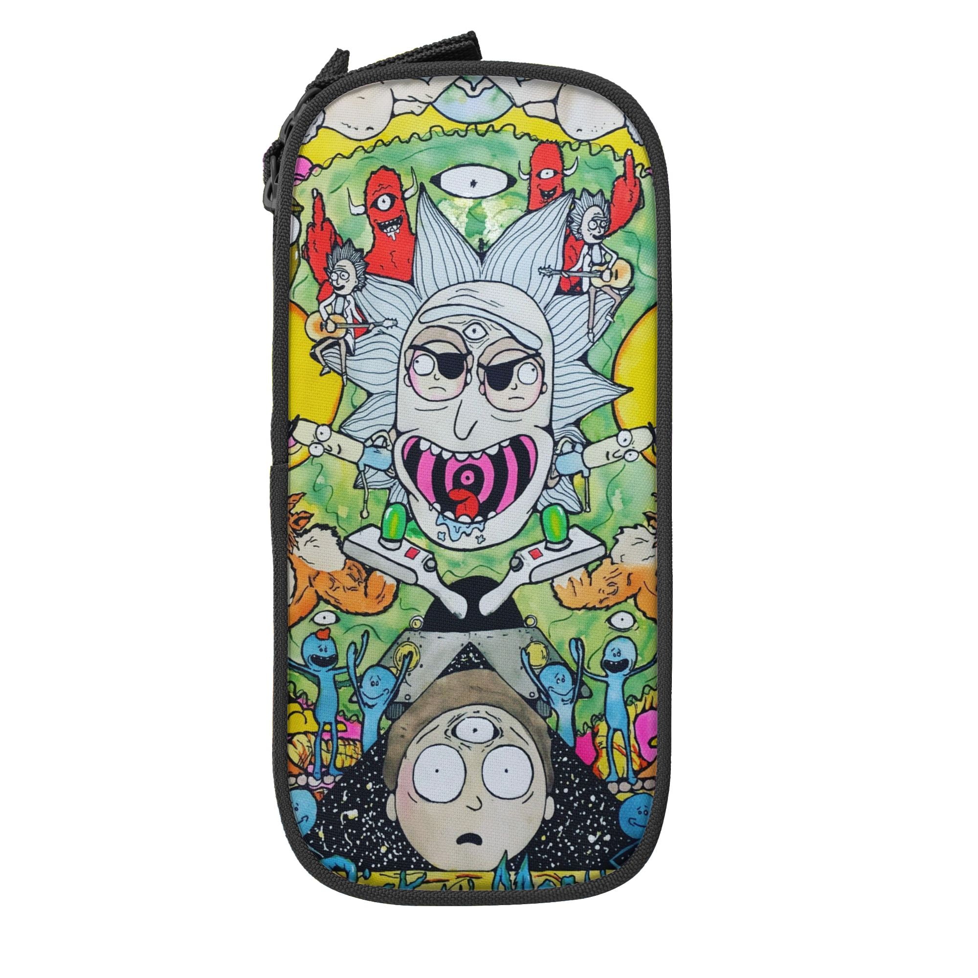 Rick And Morty Pencil Case Anime Pencil Pouch Case Makeup Bag Large ...