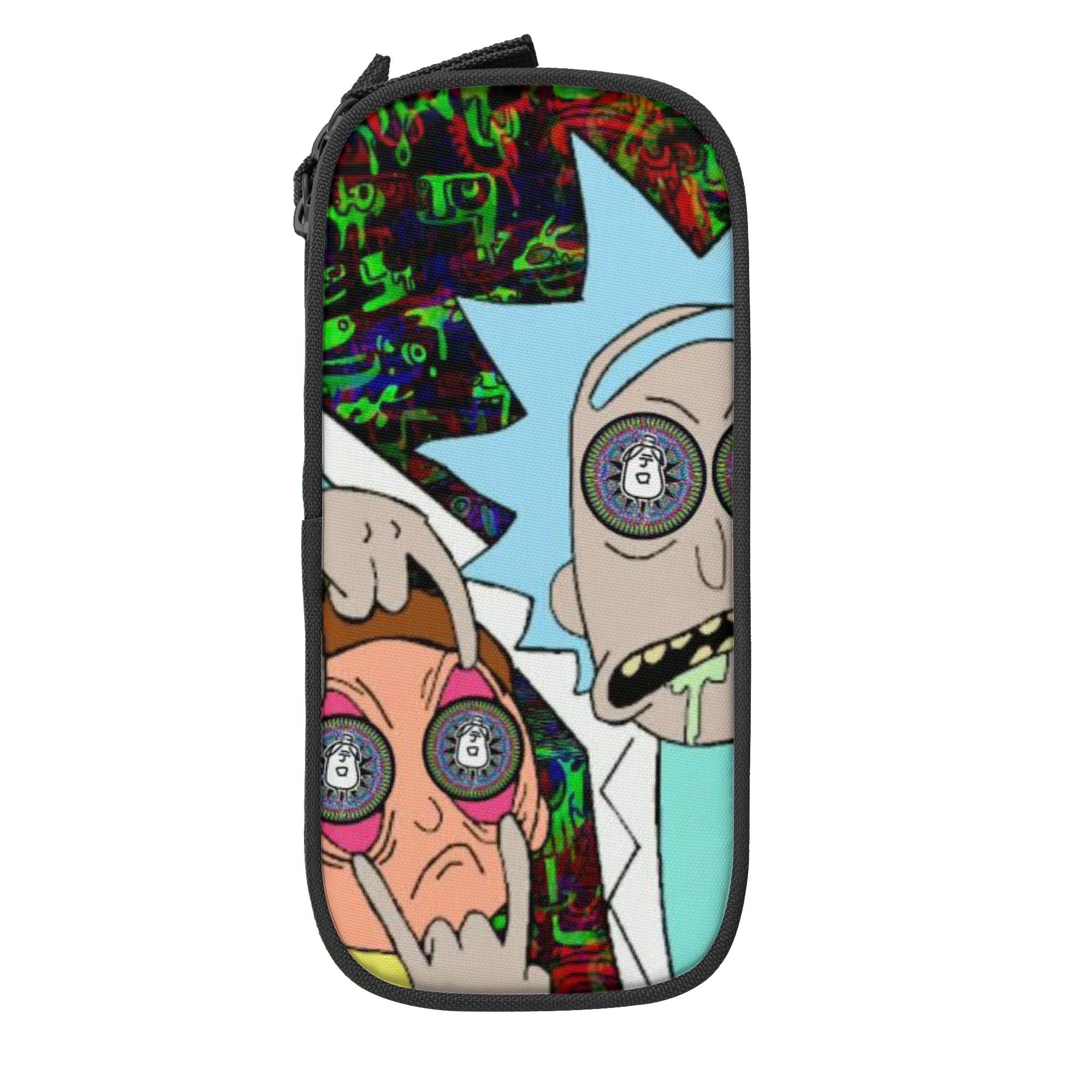 Rick And Morty Pencil Case Anime Pencil Pouch Case Makeup Bag Large ...