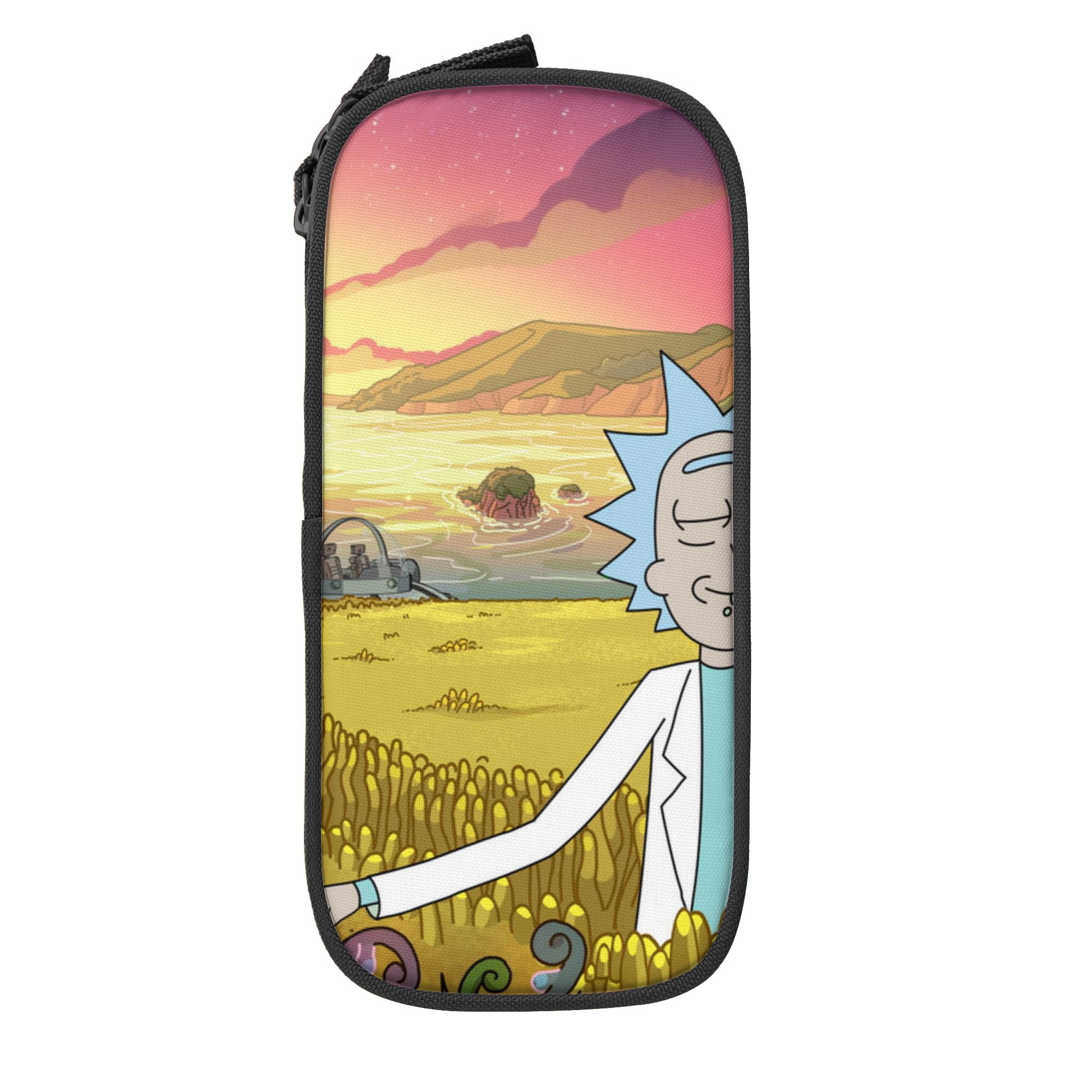 Rick And Morty Pencil Case Anime Pencil Pouch Case Makeup Bag Large ...