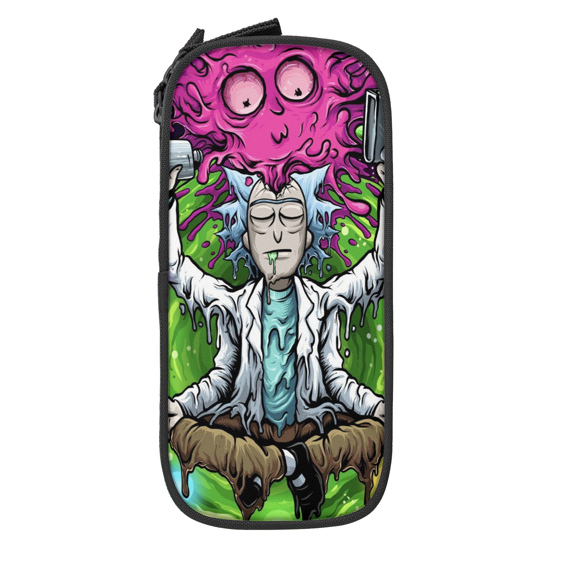 Rick And Morty Pencil Case Anime Pencil Pouch Case Makeup Bag Large ...