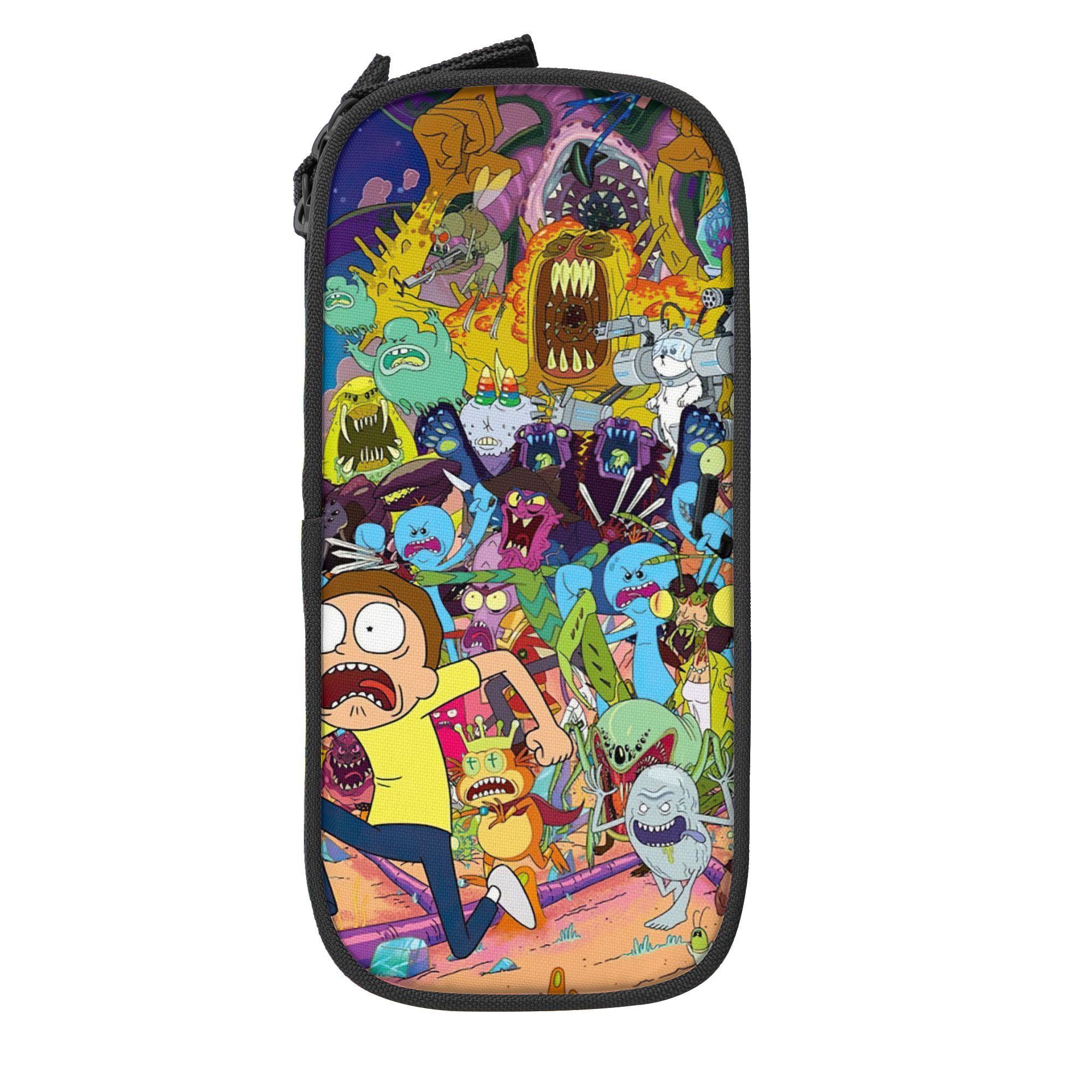 Rick And Morty Pencil Case Anime Pencil Pouch Case Makeup Bag Large ...