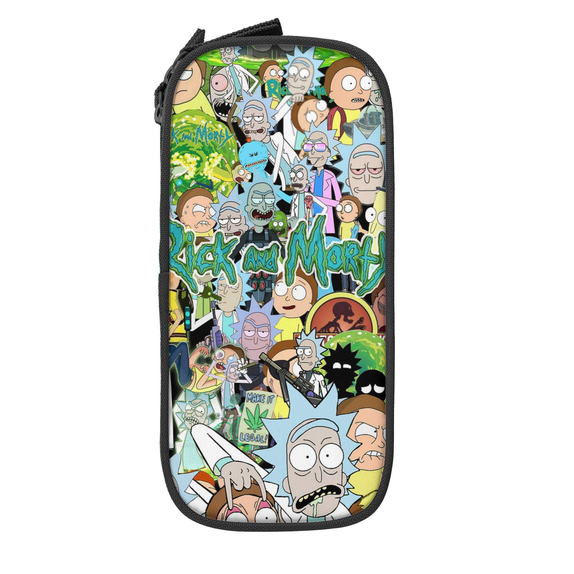 Rick And Morty Pencil Case Anime Pencil Pouch Case Makeup Bag Large ...