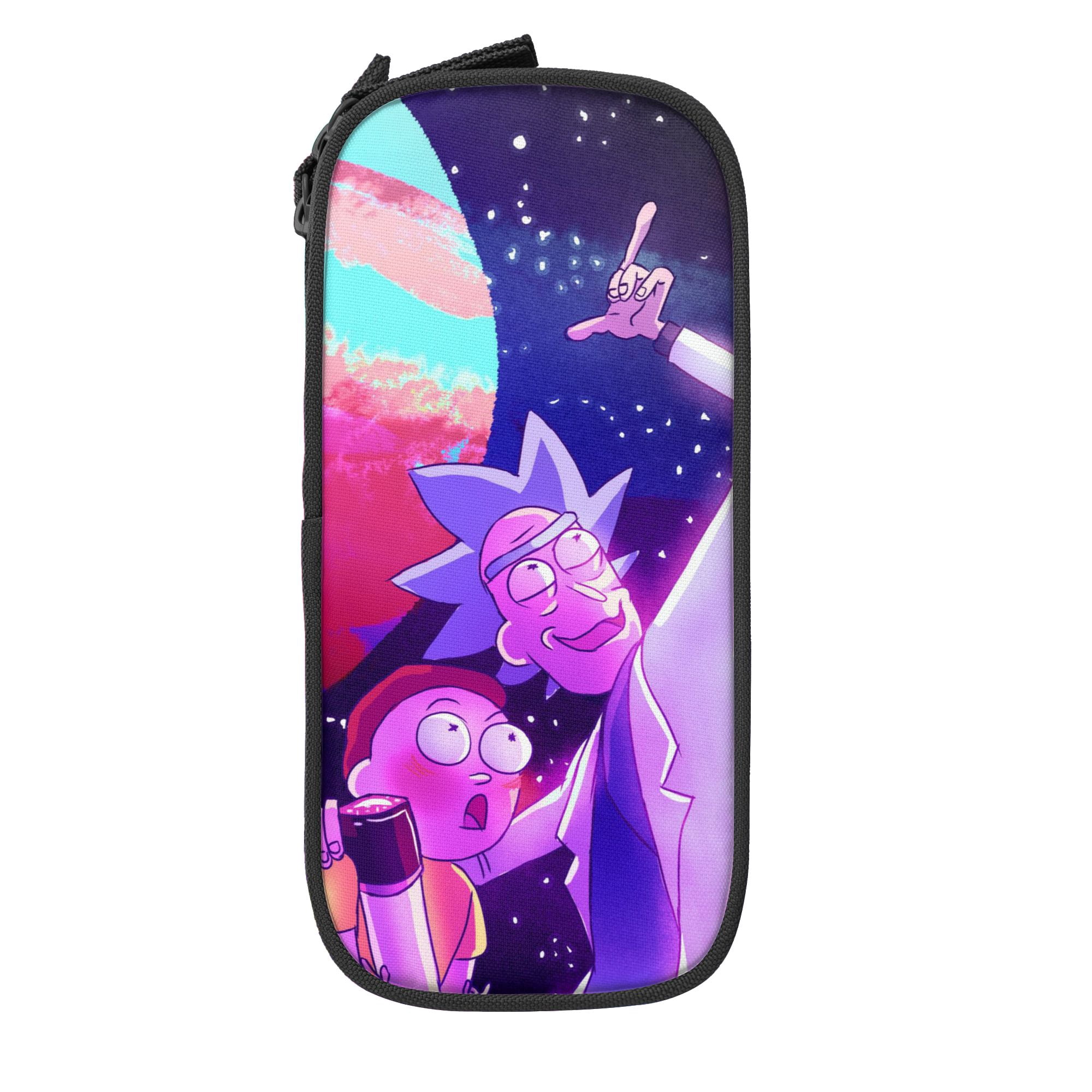 Rick And Morty Pencil Case Anime Pencil Pouch Case Makeup Bag Large ...