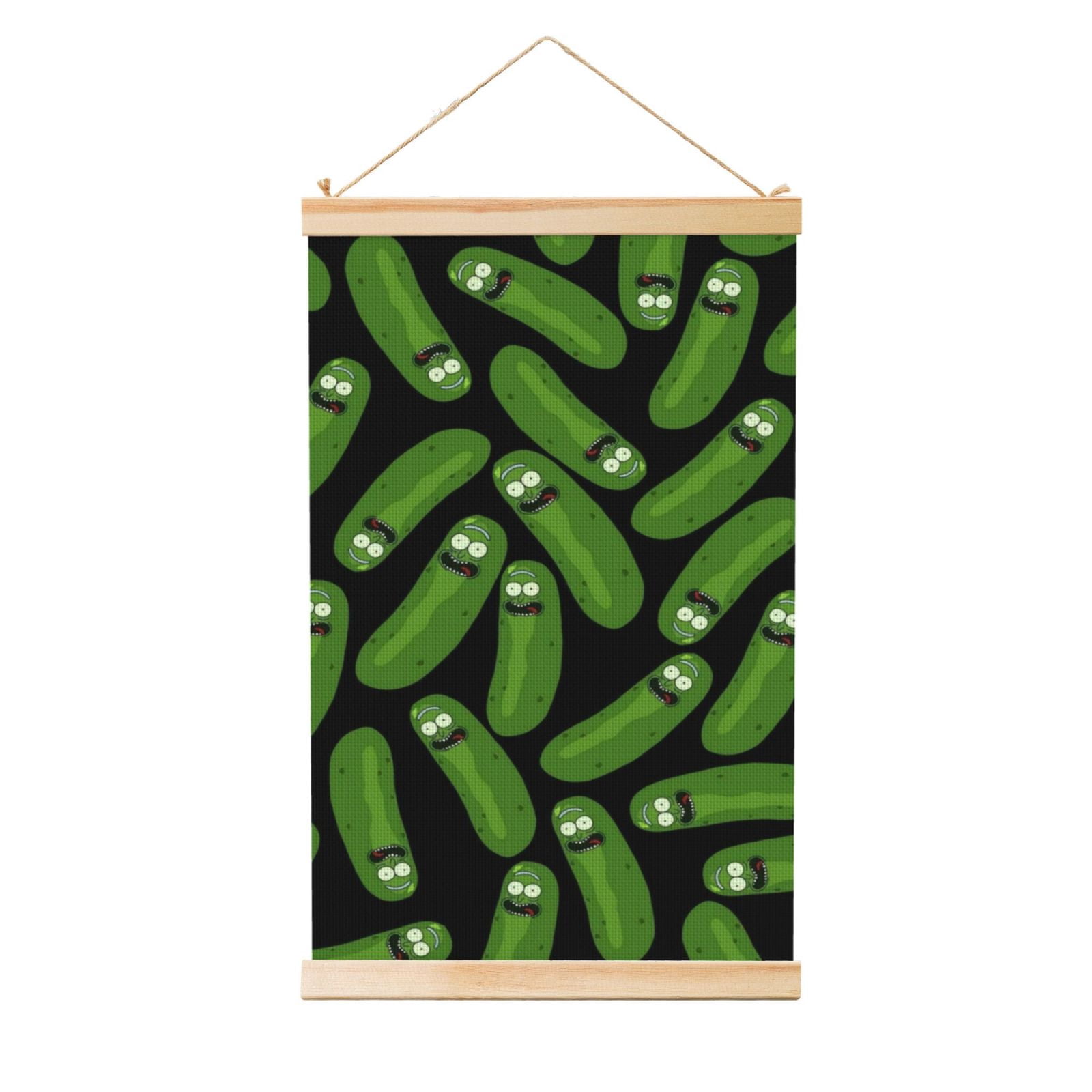 Rick And Morty Poster Aesthetic Canvas Wooden Shaft Wall Art Hanging ...