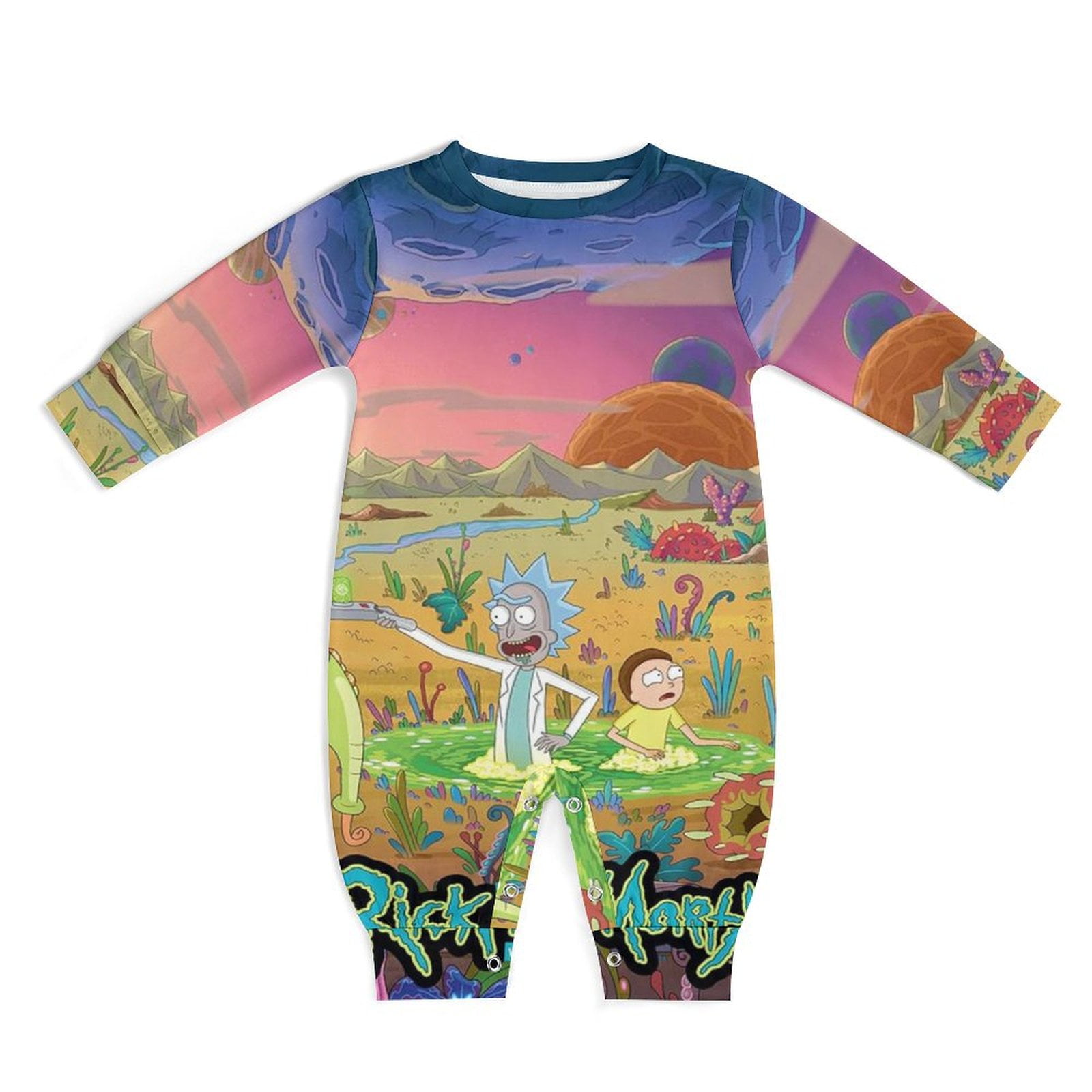 Rick And Morty Poster Baby Rompers One-Piece Kid's Long Sleeve Jumpsuit ...
