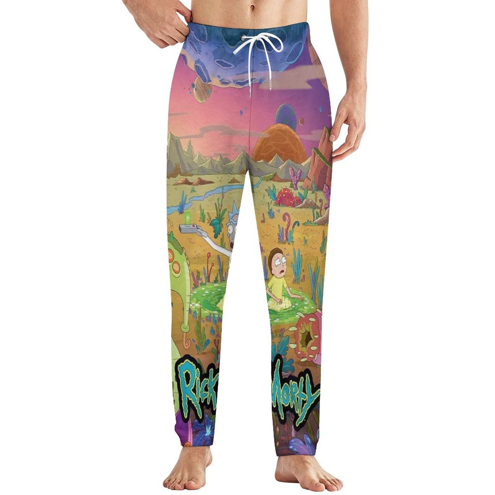 Rick And Morty Poster Plush Men's Pajama Pants Bottoms Fashion Loose ...