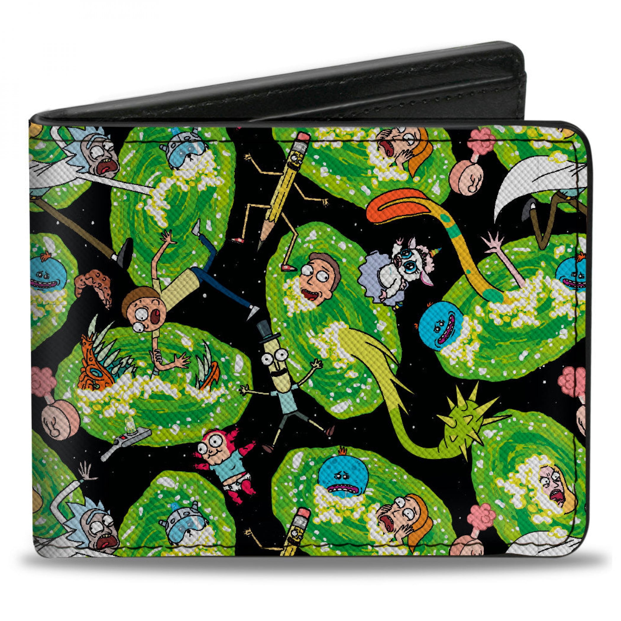 Rick And Morty Scattered In Space Vegan Leather Bi-Fold Wallet ...