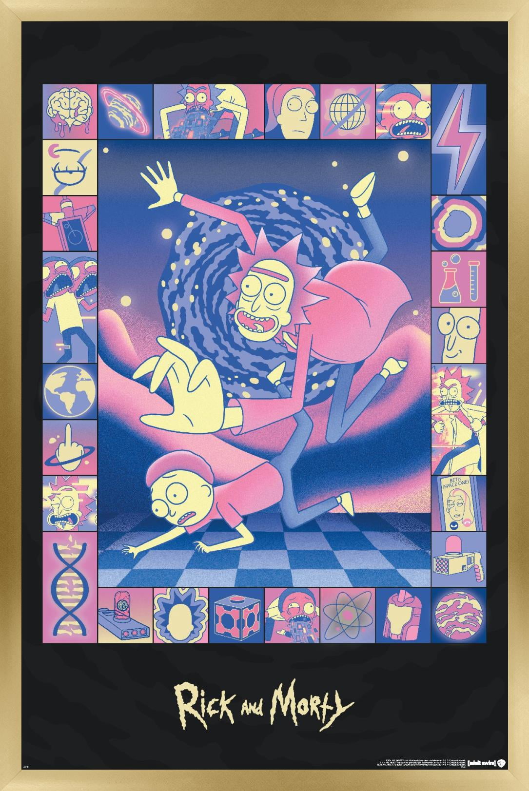 Rick And Morty: Season 8 - Portal Wall Poster, 14.725" x 22.375" Framed ...