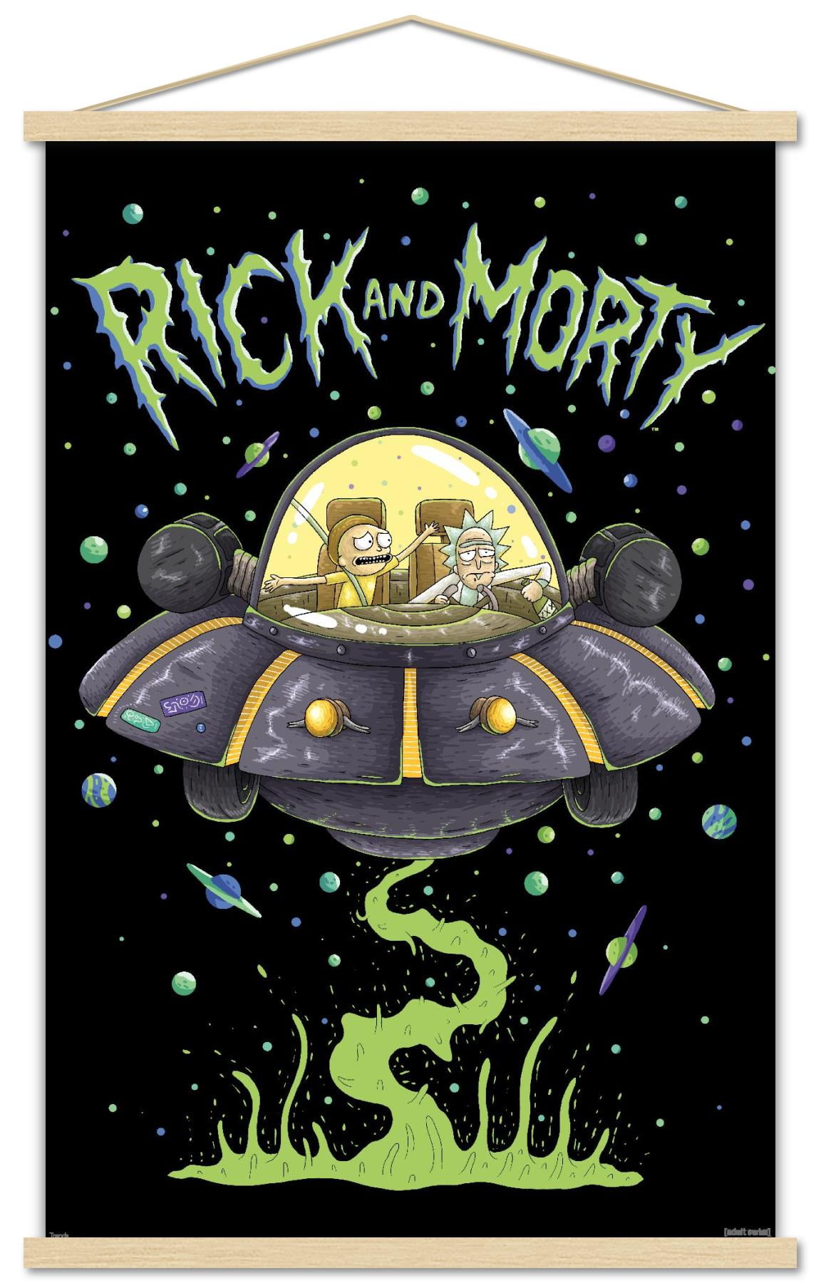 Rick And Morty - Ship Wall Poster with Magnetic Frame, 22.375" x 34 ...