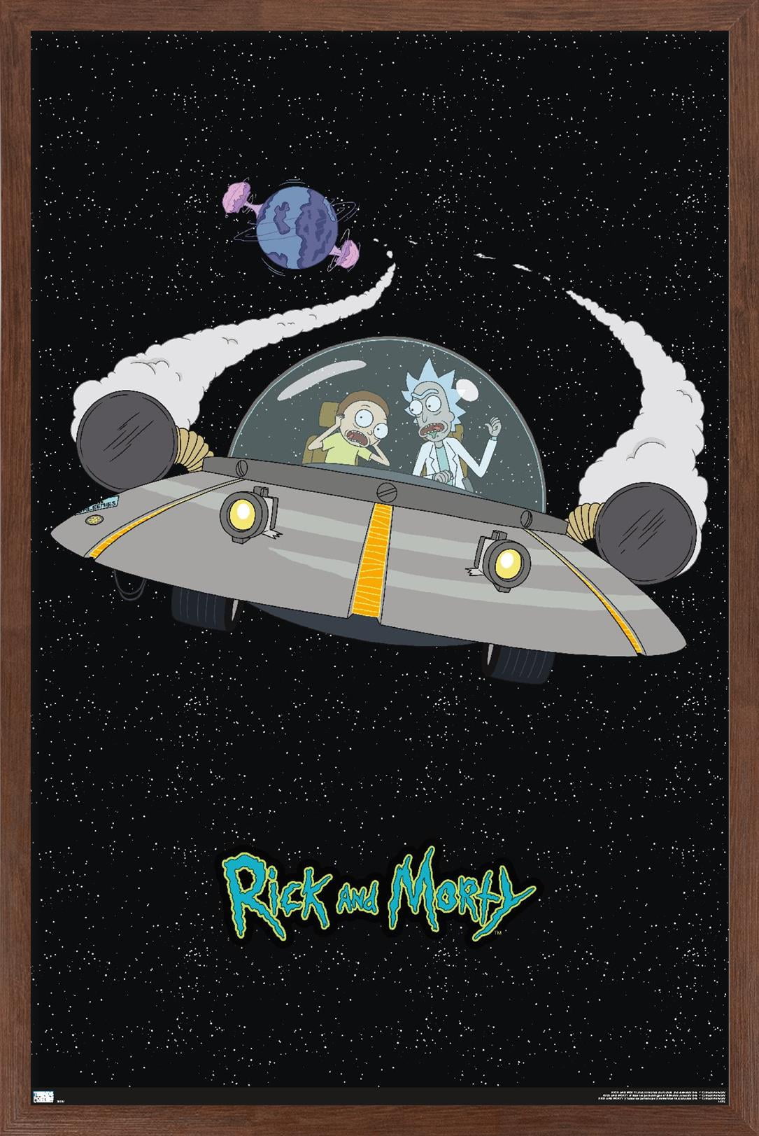 Rick And Morty - Space Wall Poster, 22.375" x 34", Framed - Walmart.com