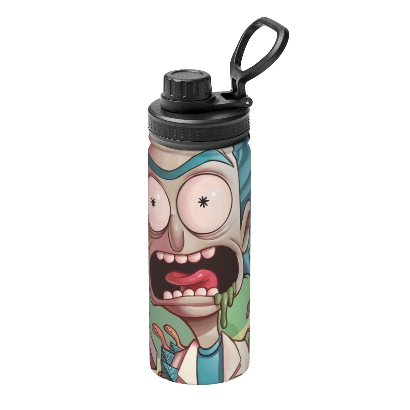 Rick And Morty Sports Insulated Water Bottle Stainless Steel Portable Cup Kids Thermos 18oz ...