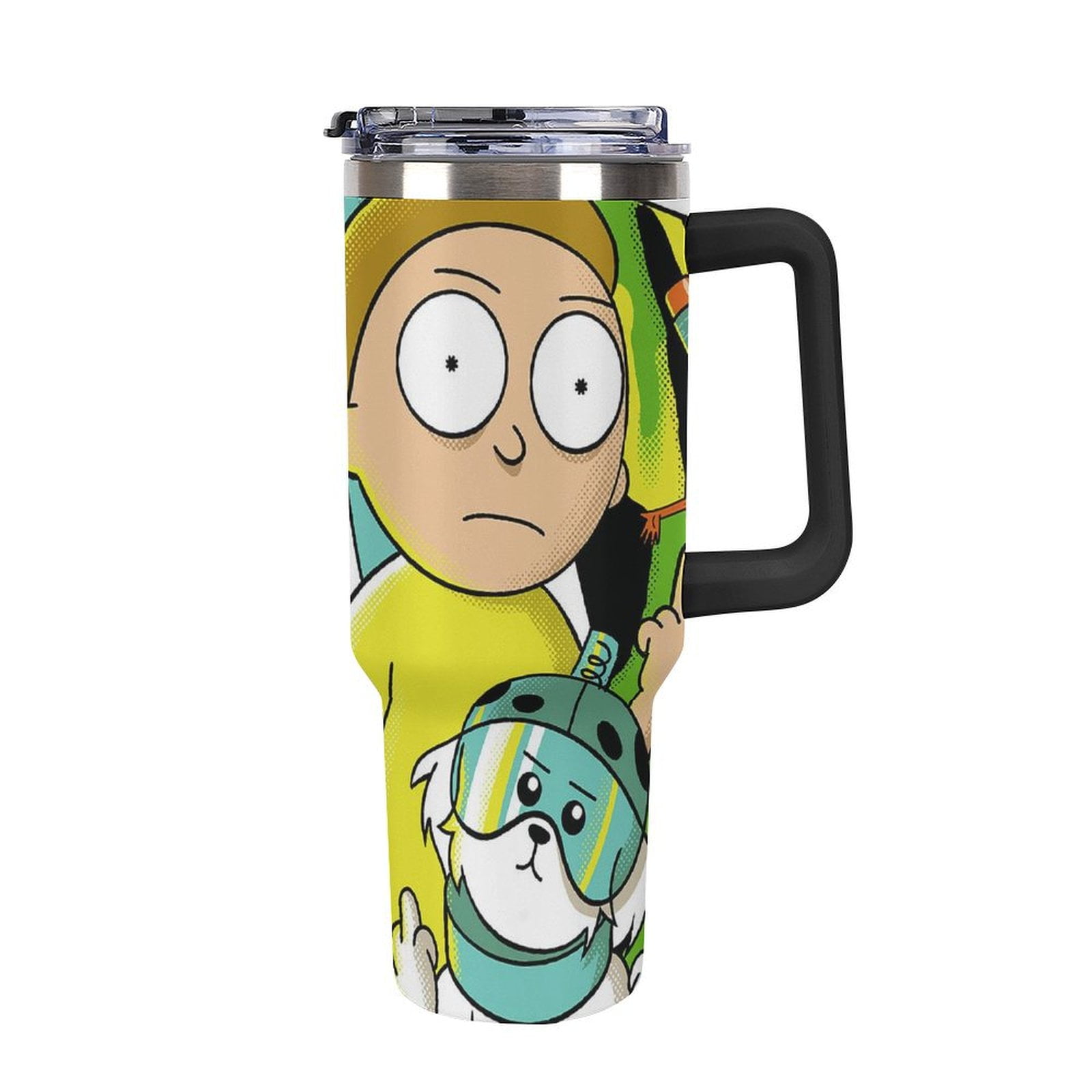 Rick And Morty Stainless Steel Straw Large Capacity Car Cup Commuter ...