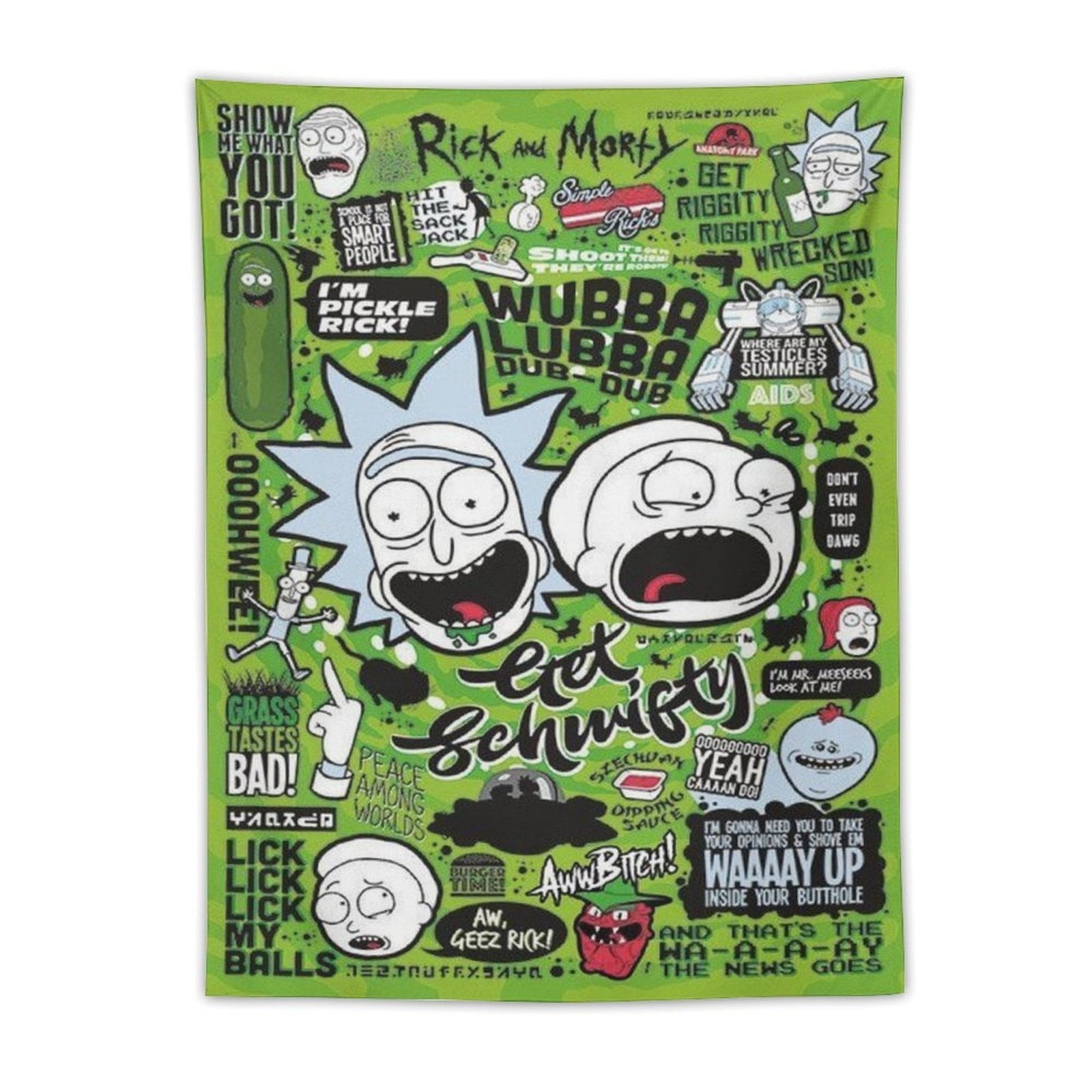 Rick And Morty Tapestries Banner Tapestries in various sizesfor Fans ...