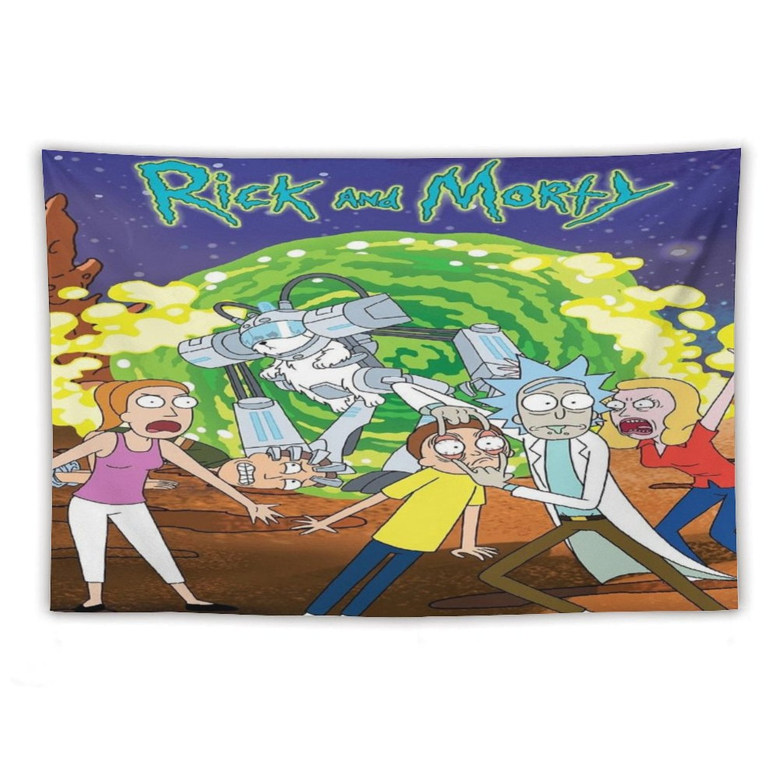 Rick And Morty Tapestry Anime Poster Wall Hanging Art Decor For Living ...