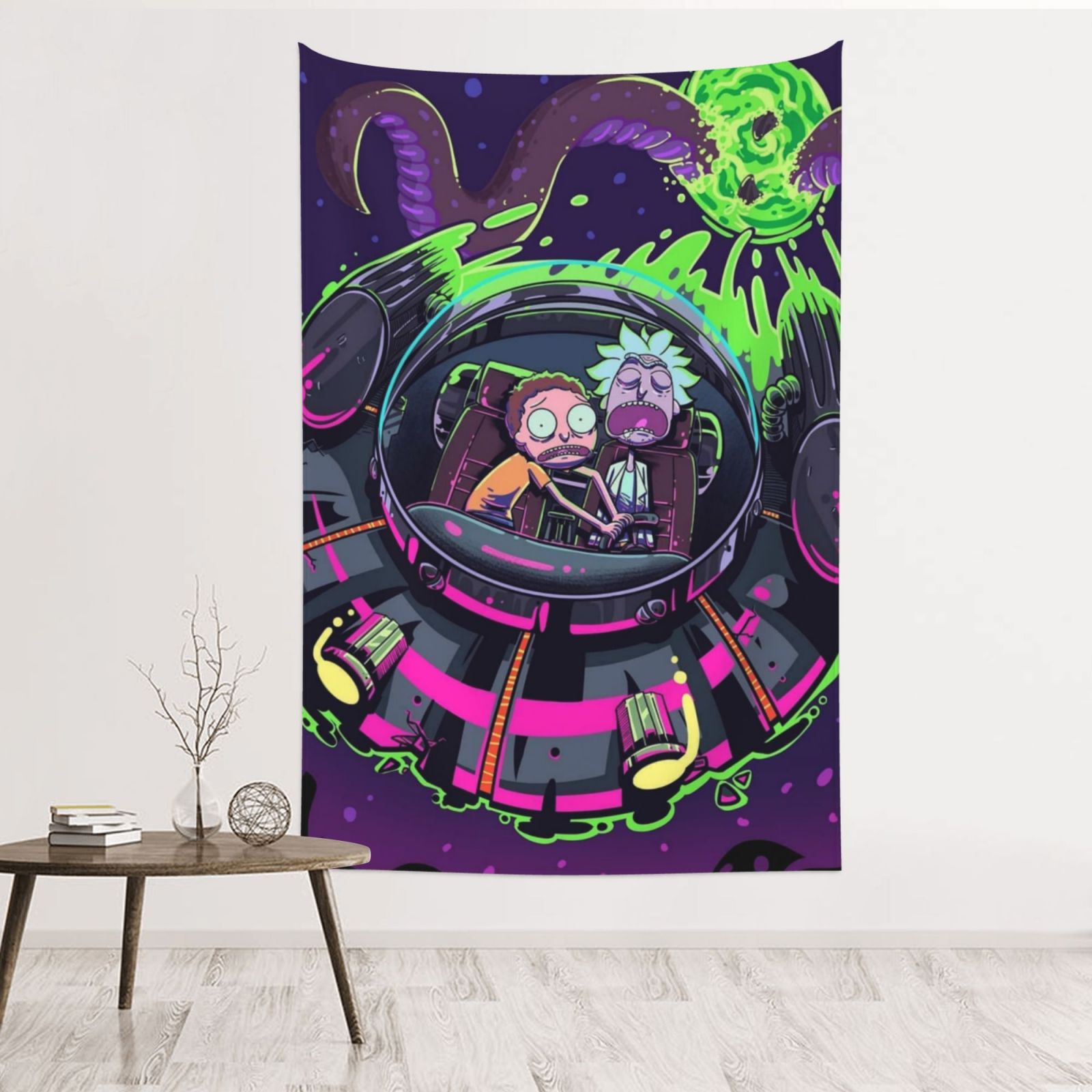 Rick And Morty Tapestry, Anime Wall Tapestries, Hippie Anime Poster For ...