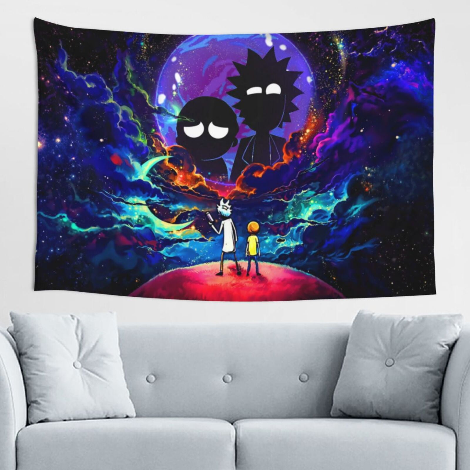 Rick And Morty Tapestry Wall Hanging Home Decoration Wall Blanket ...