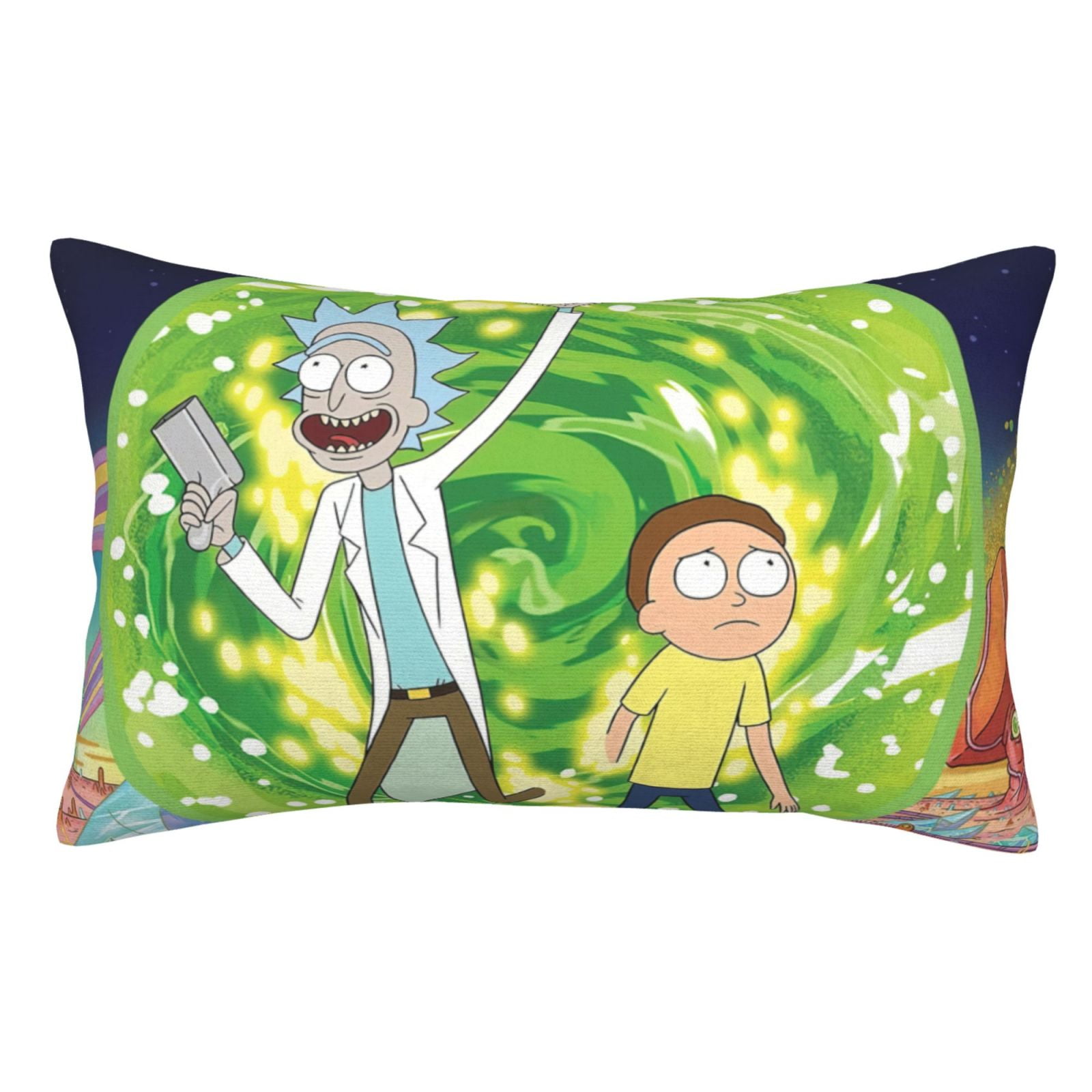 Rick And Morty Throw Pillow Cover, Couch Pillow Case, Square Outdoor Pillow Sofa Bed Lumbar ...