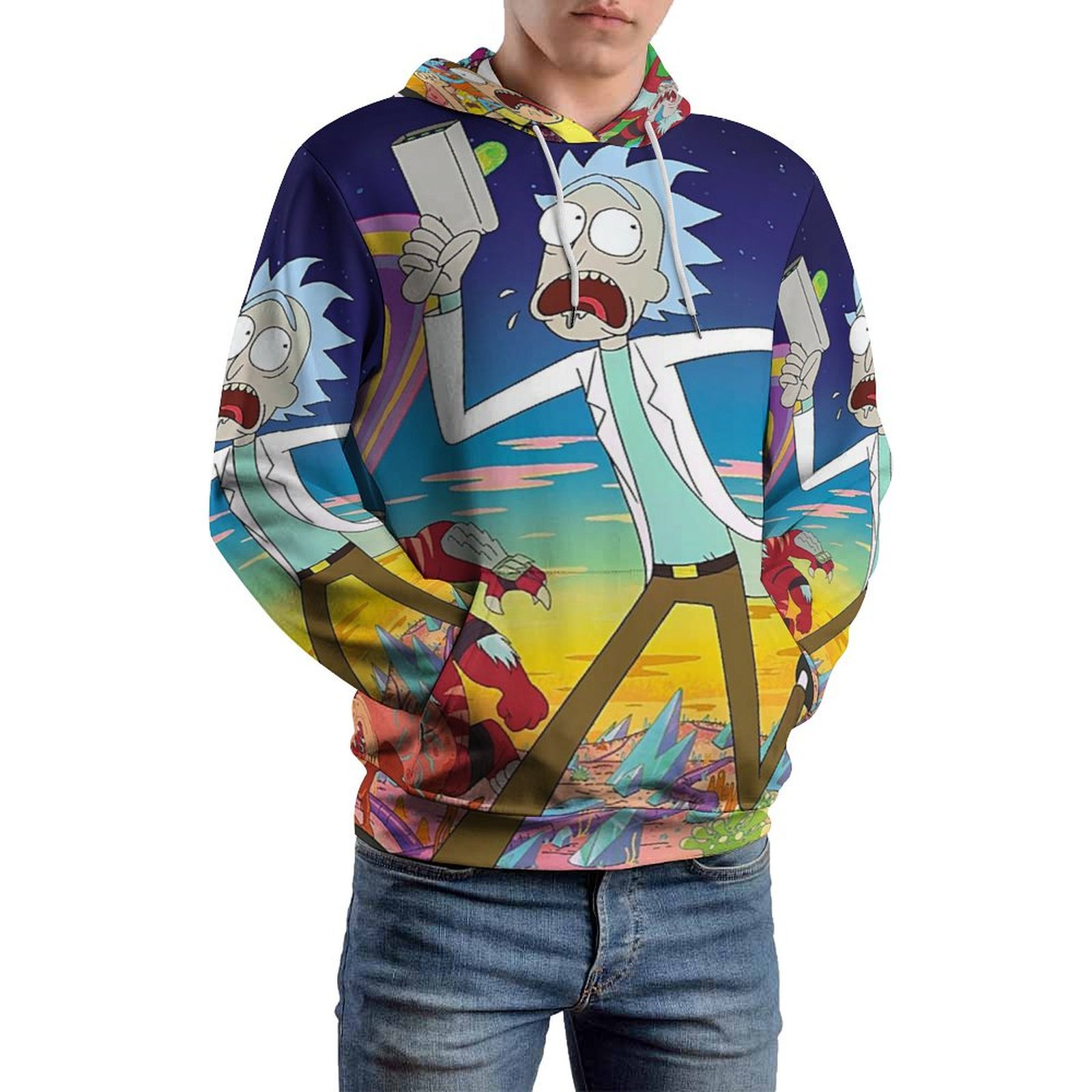 Rick And Morty Unisex Hoodies 3D Print Pullover Hooded Sweatshirt ...