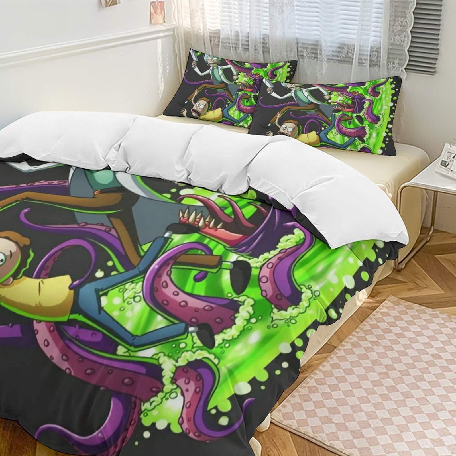 Rick And MortyCartoon Collection 3-Piece Comforter Set, Personalized ...