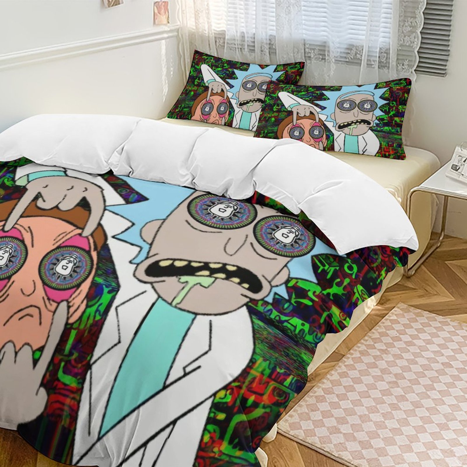 Rick And MortyCartoon Collection 3-Piece Comforter Set, Personalized ...