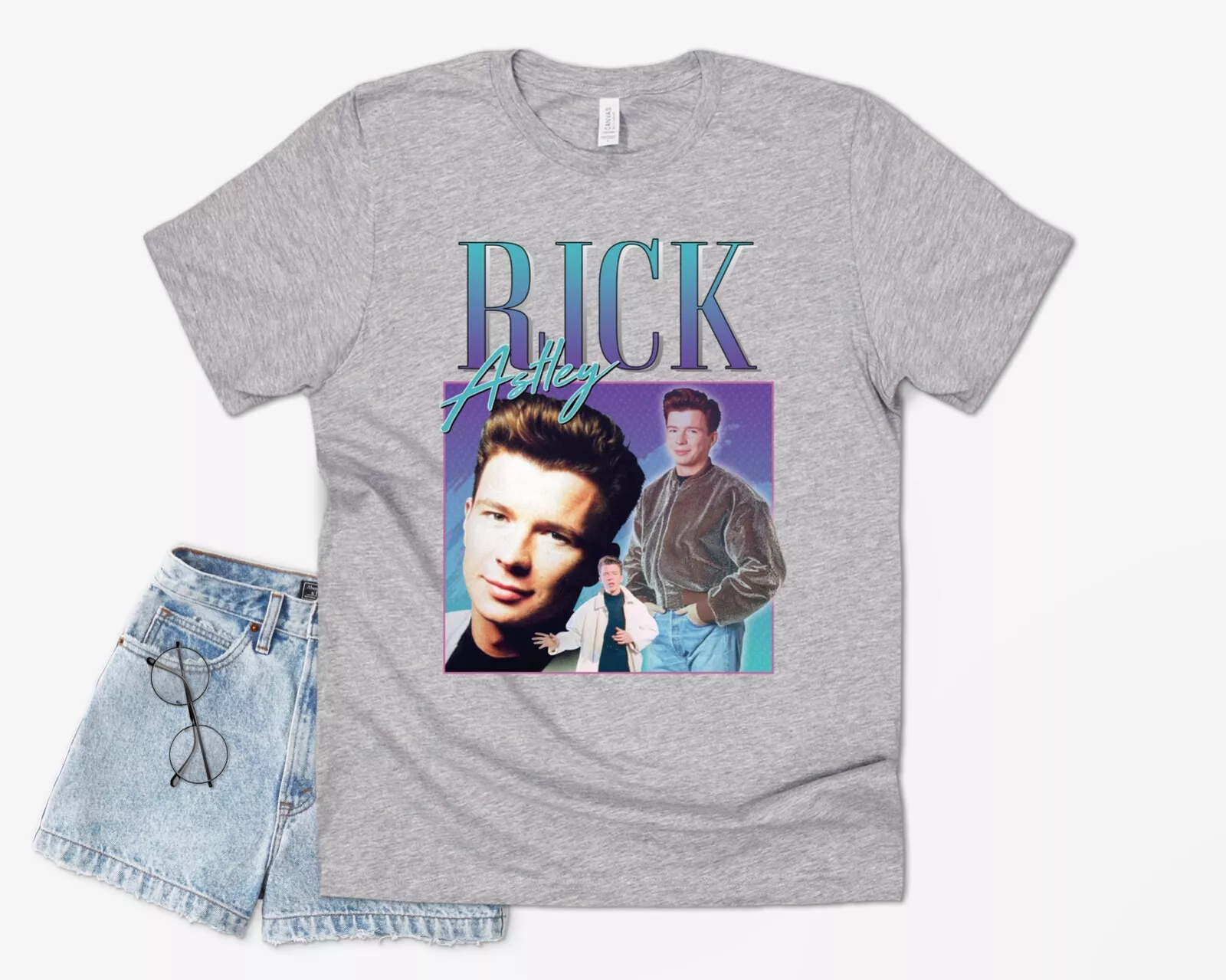 Rick Astley Homage T-shirt Tee Funny UK Music Icon Legend 90's 80's ...