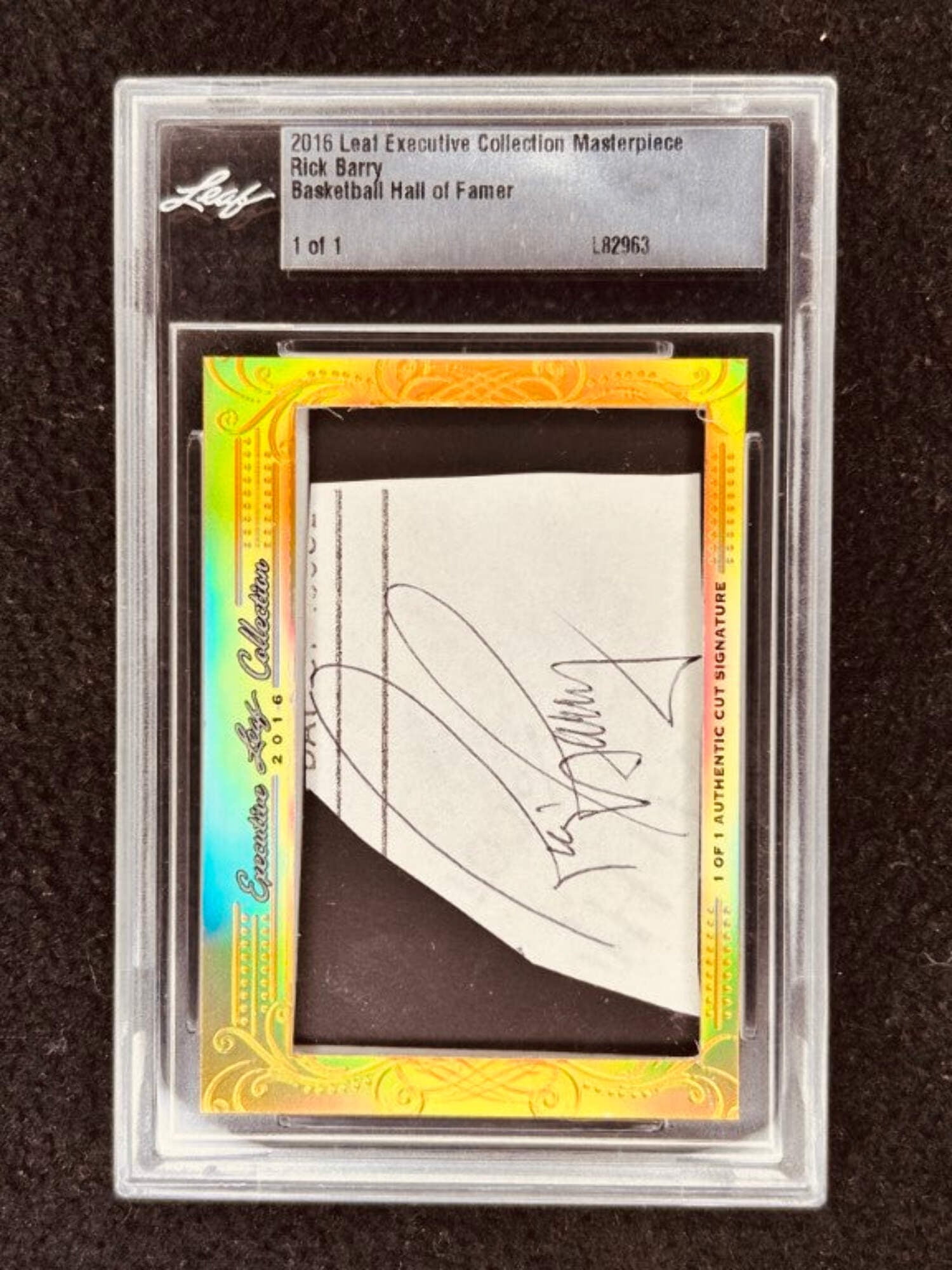 Rick Barry 2016 Leaf Masterpiece Cut Signature certified autograph card ...