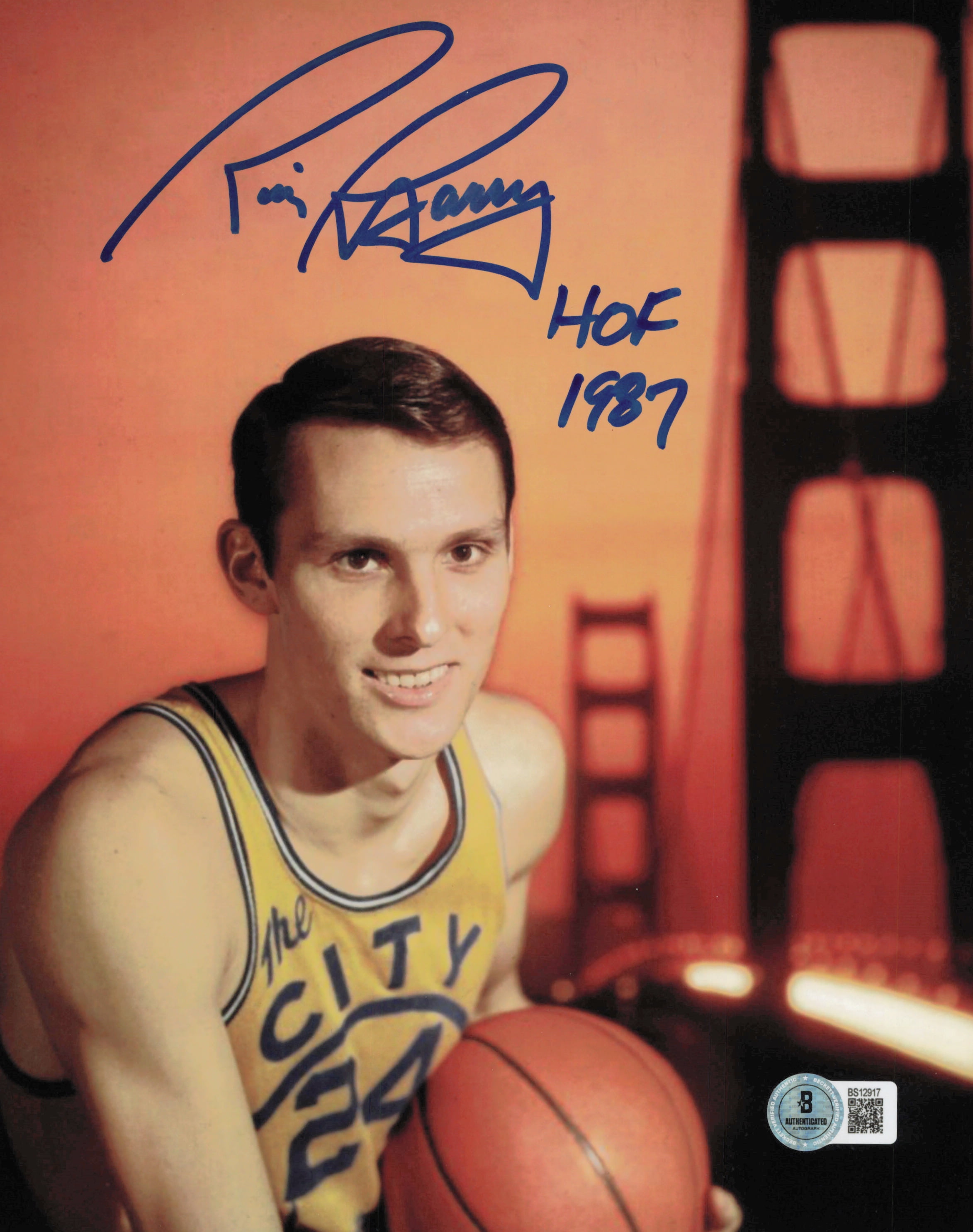Rick Barry Autographed 8x10 Photo Golden State Warriors "HOF 1987 ...