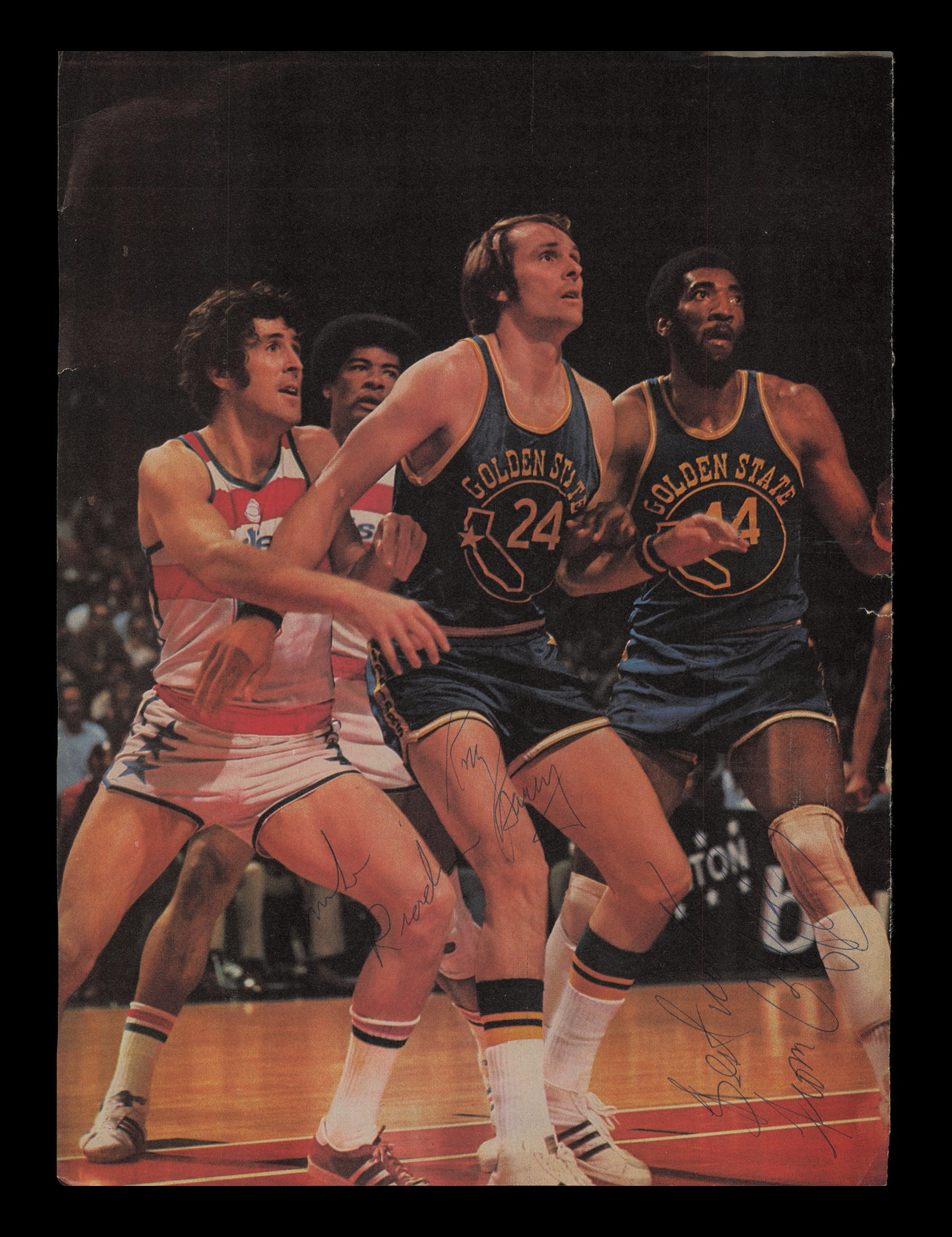 Rick Barry, Clifford Ray & Mike Riordan Autographed 8x11 Magazine Photo ...