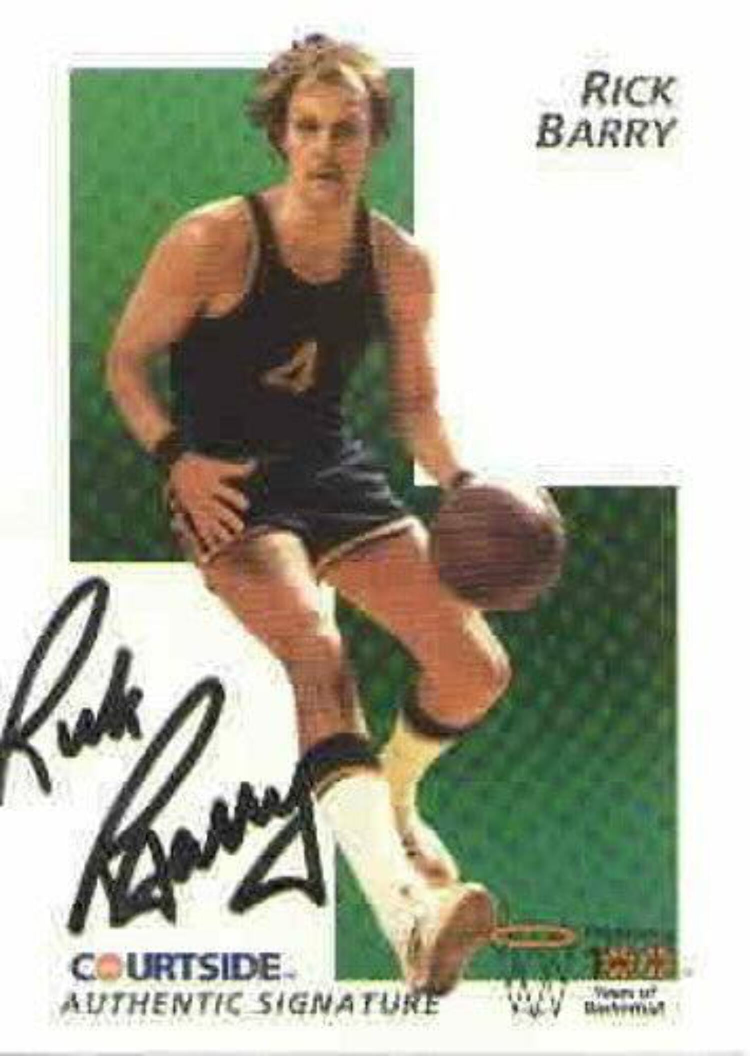 Rick Barry certified autograph 1992 Courtside Flashback card Golden ...