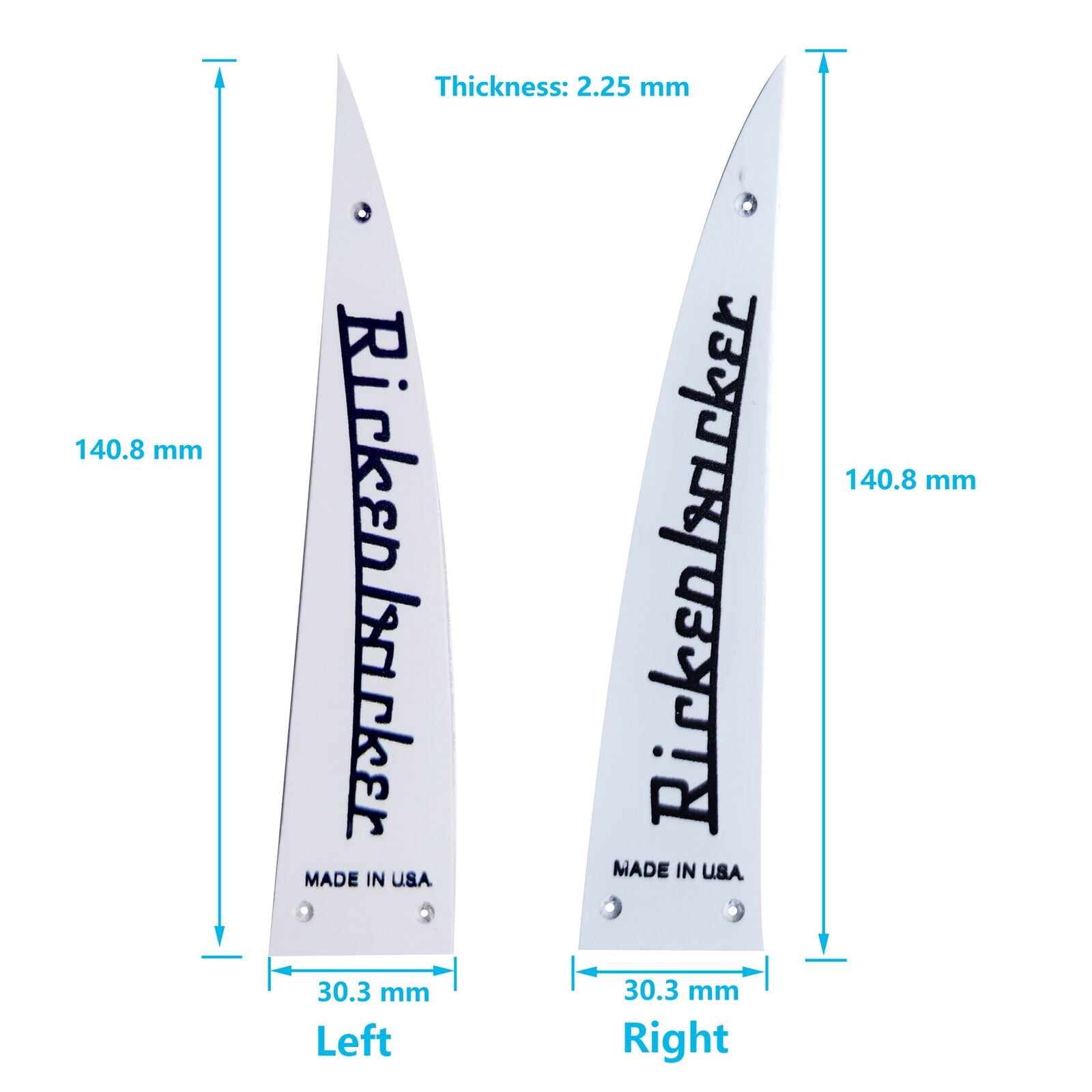 Rick Bass Guitar Headstock Cover Truss Rod Cover White for Ricke Model ...