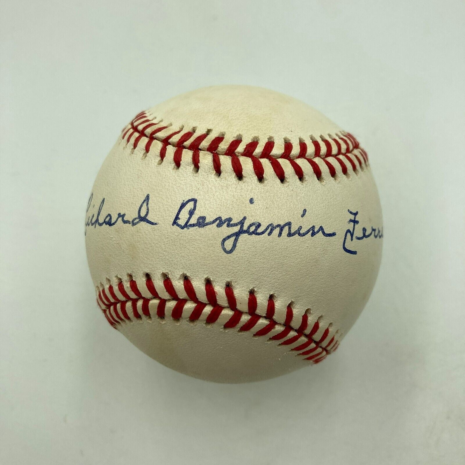 Rick Ferrell Richard Benjamin Ferrell Full Name Signed Baseball JSA COA ...