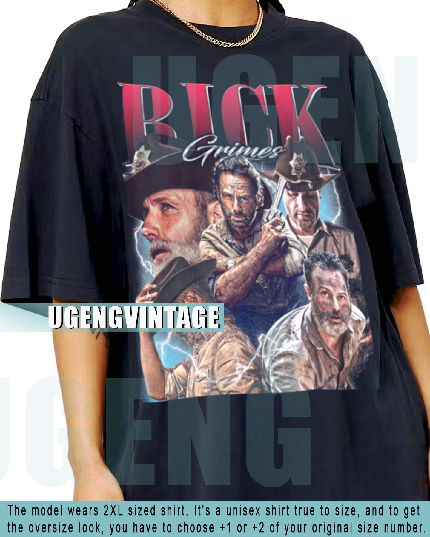 Rick Grimes Shirt Gift For Women and Man Unisex Movie T-Shirt Vintage ...