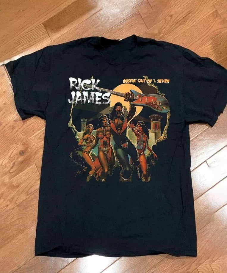 Rick James Albums Dustin' Out Of L Seven Tee Unisex Shirt All Size ...