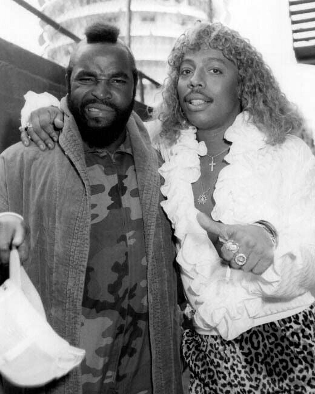 Rick James poses with The A Team's Mr T two cool guys 8x10 photo ...