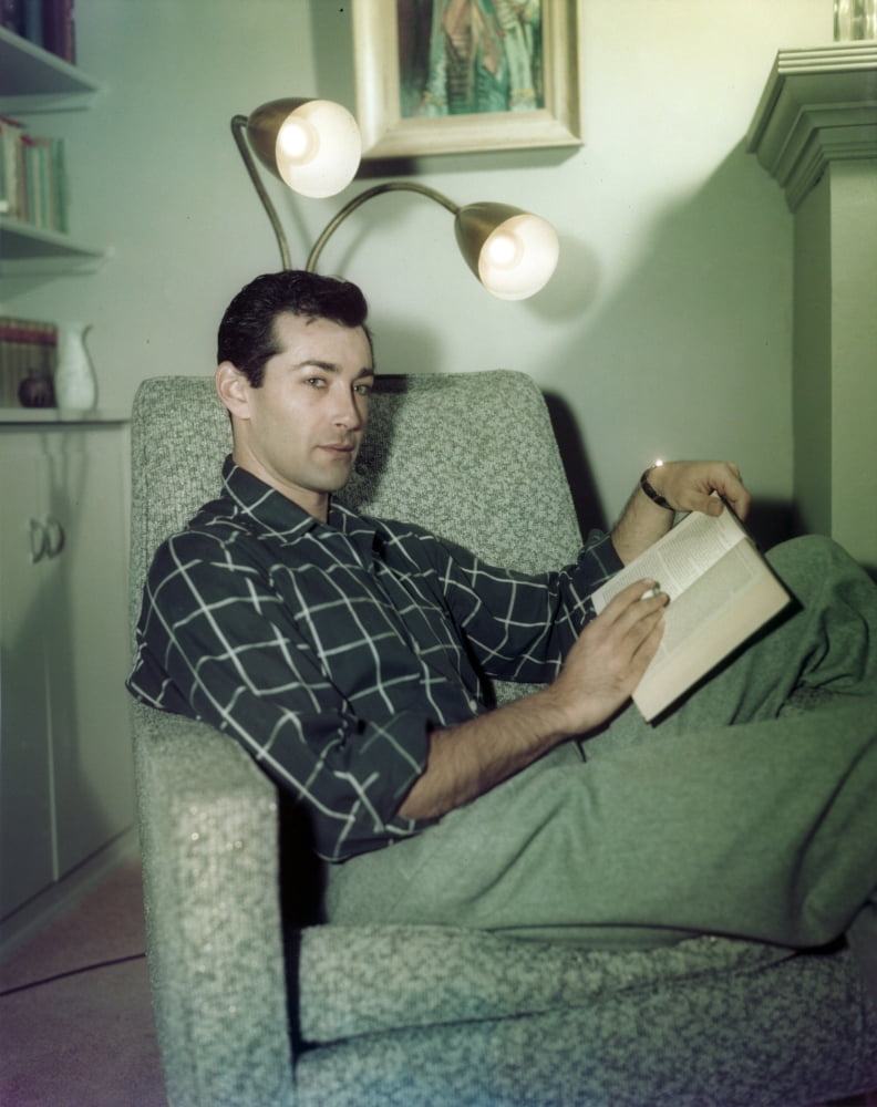 Rick Jason on the Couch Reading a Book Photo Print (8 x 10) - Walmart.com