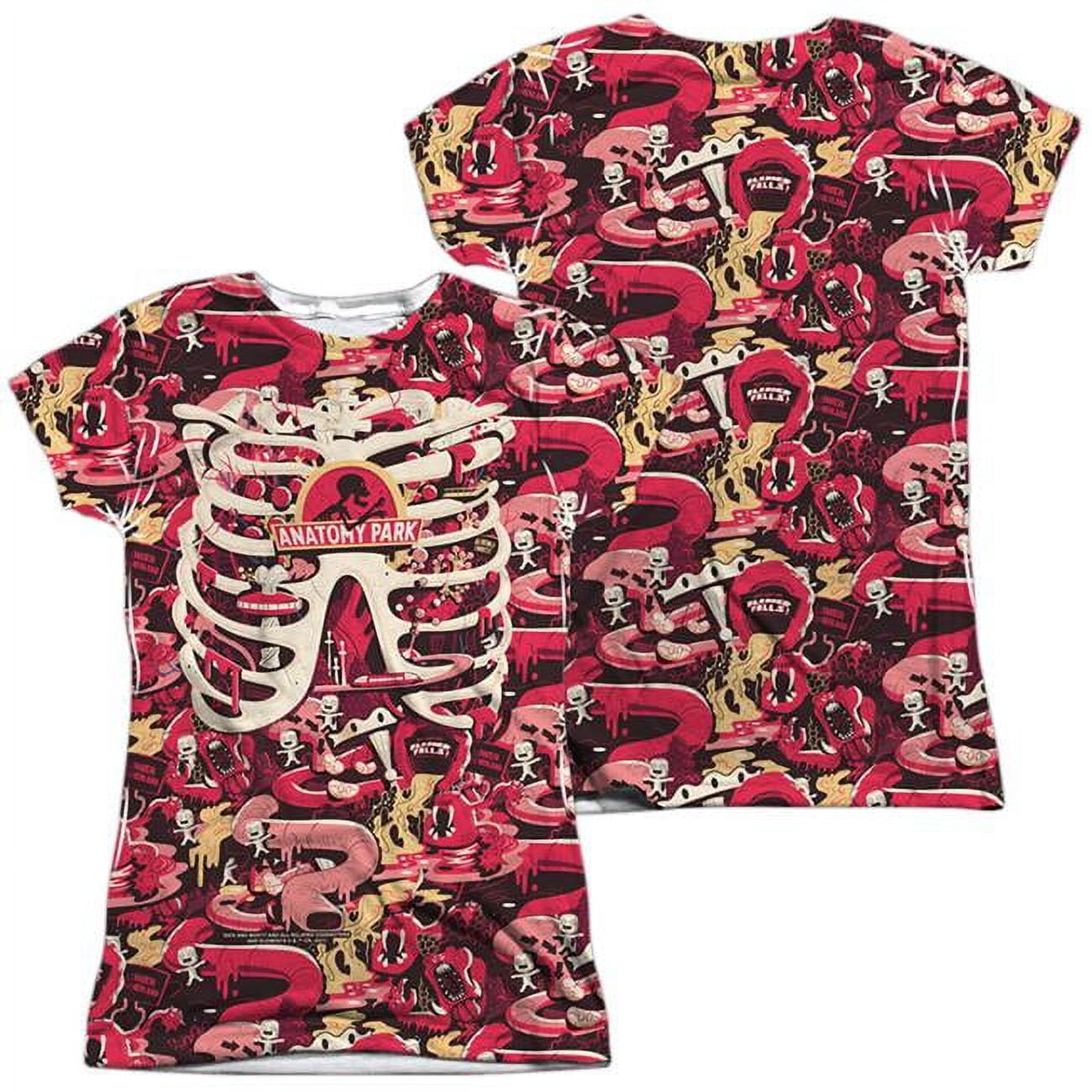 Rick & Morty Anatomy Park Front & Back Print Short Sleeve Junior Poly ...