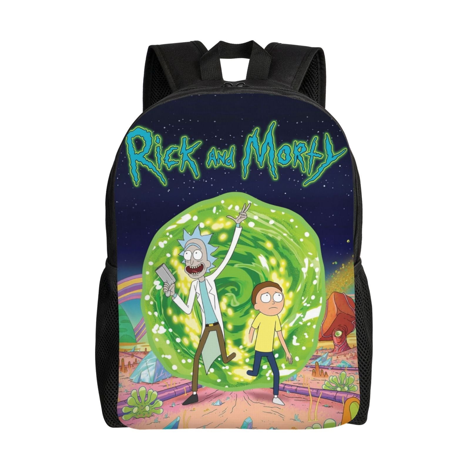 Rick And Morty Backpack Bookbag Lightweight School Bags Satchel Back ...