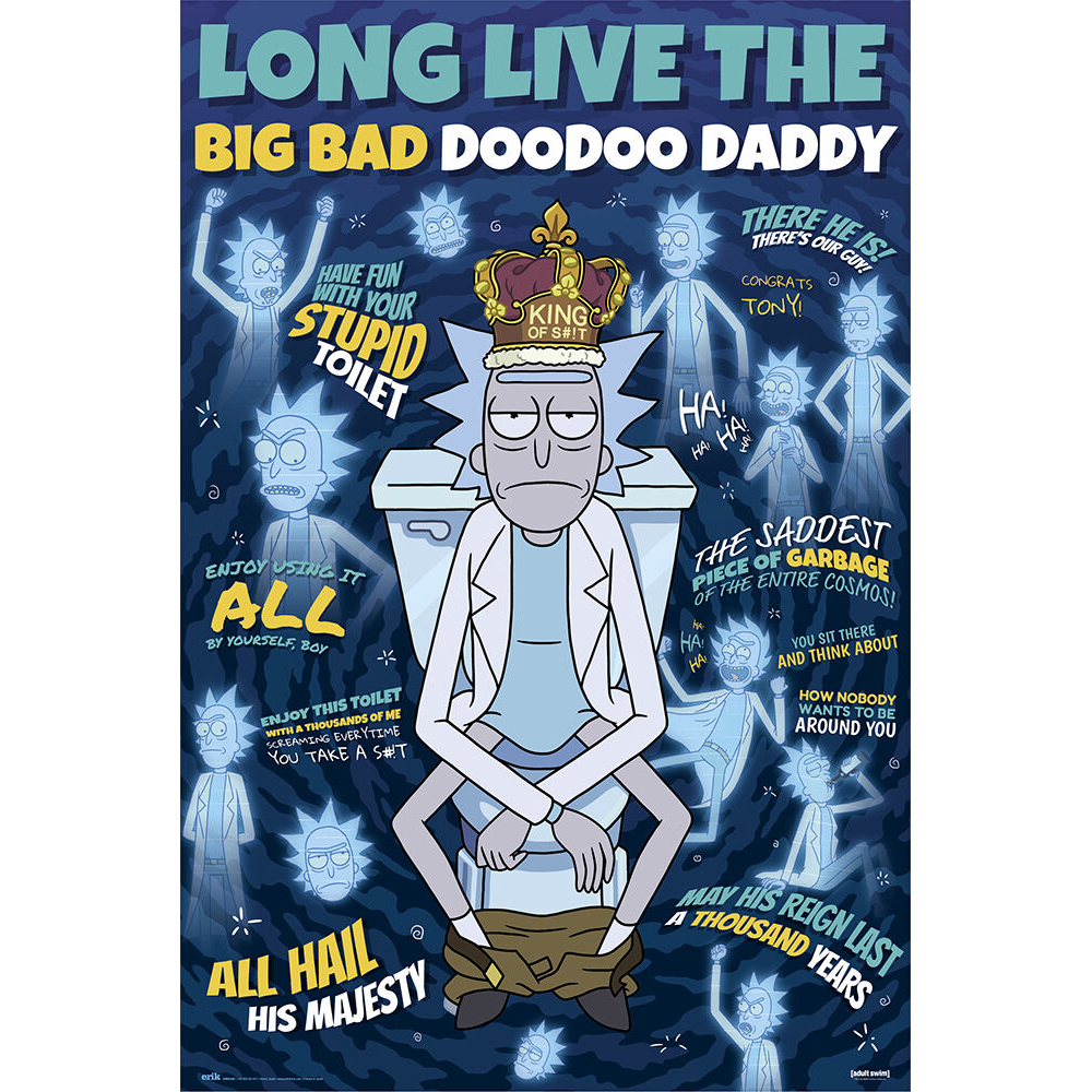 Rick & Morty Big Bad DooDoo Daddy Poster - Walmart.com