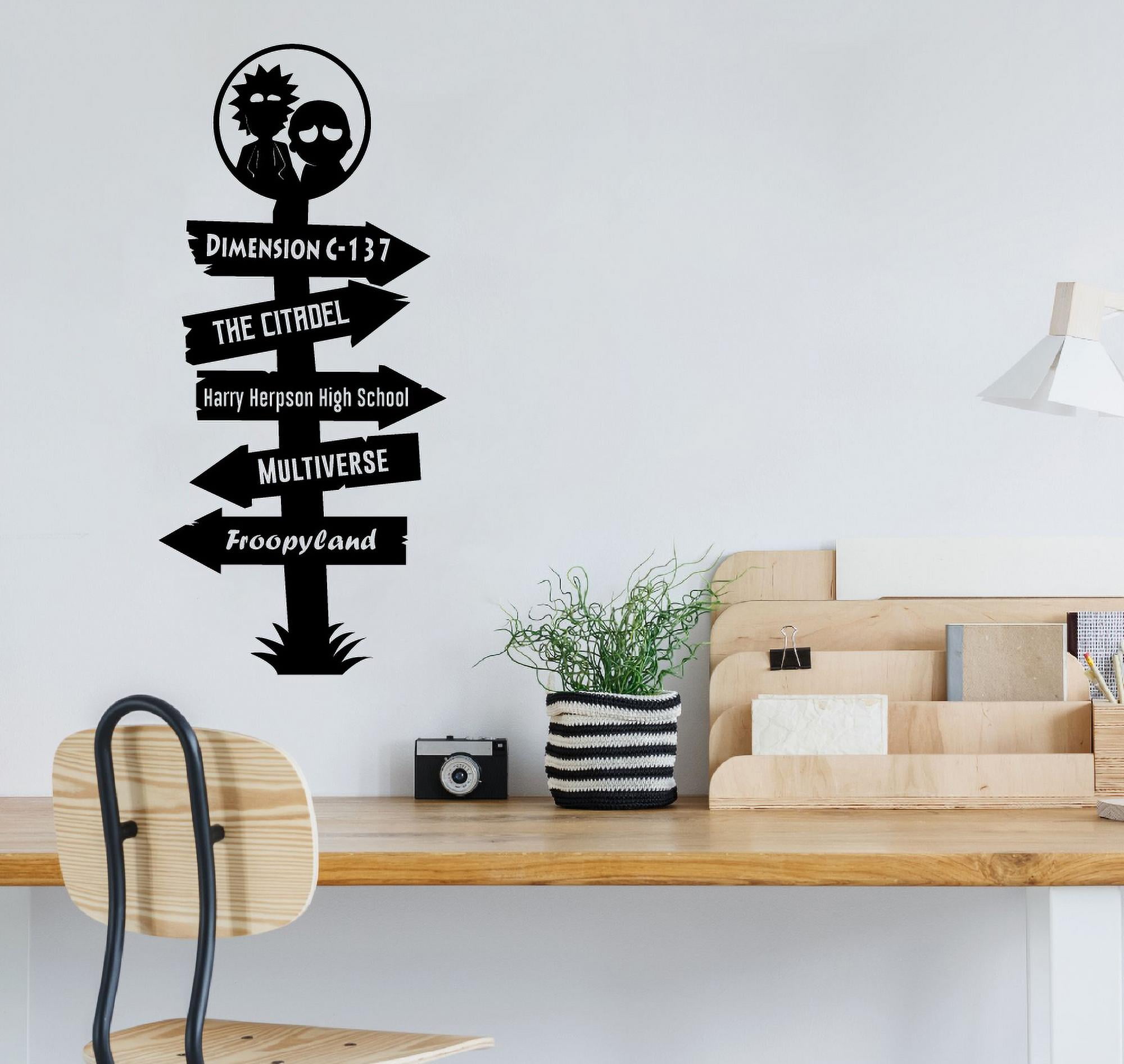 Rick and Morty Citadel Pathway Sign Signage Cartoon Wall Sticker Art ...