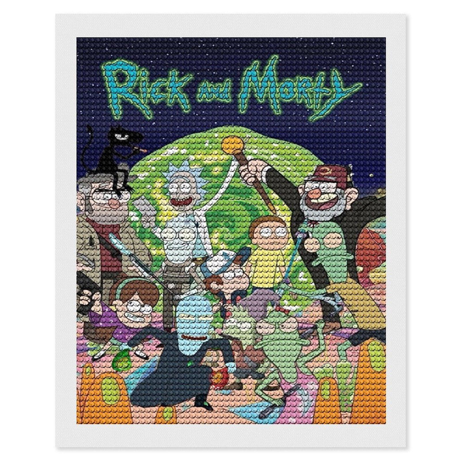 Rick And Morty Diamond Art Kits for Adults 5D Diamond Art Kit Paint by ...