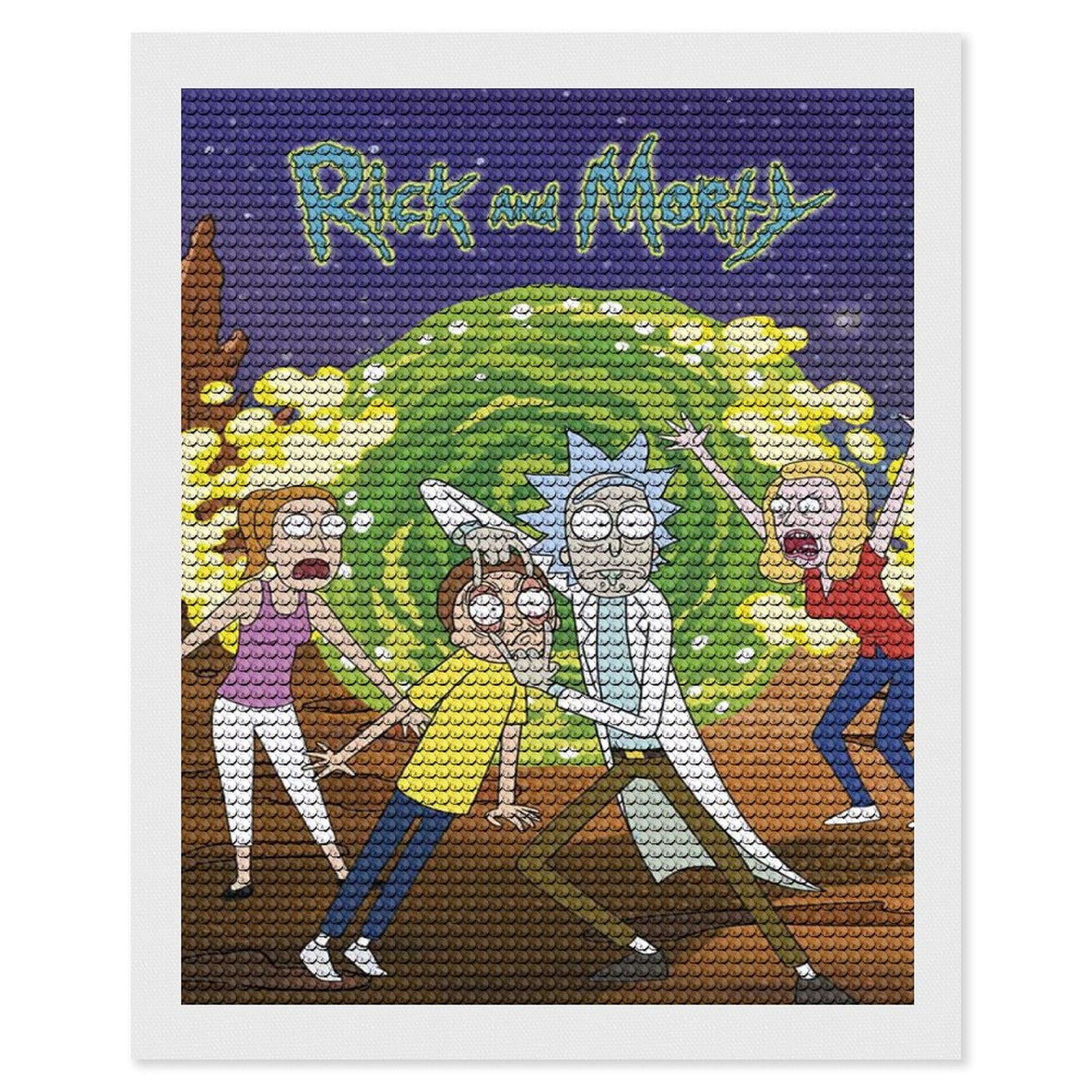 Rick And Morty Diamond Art Kits for Adults 5D Diamond Art Kit Paint by ...