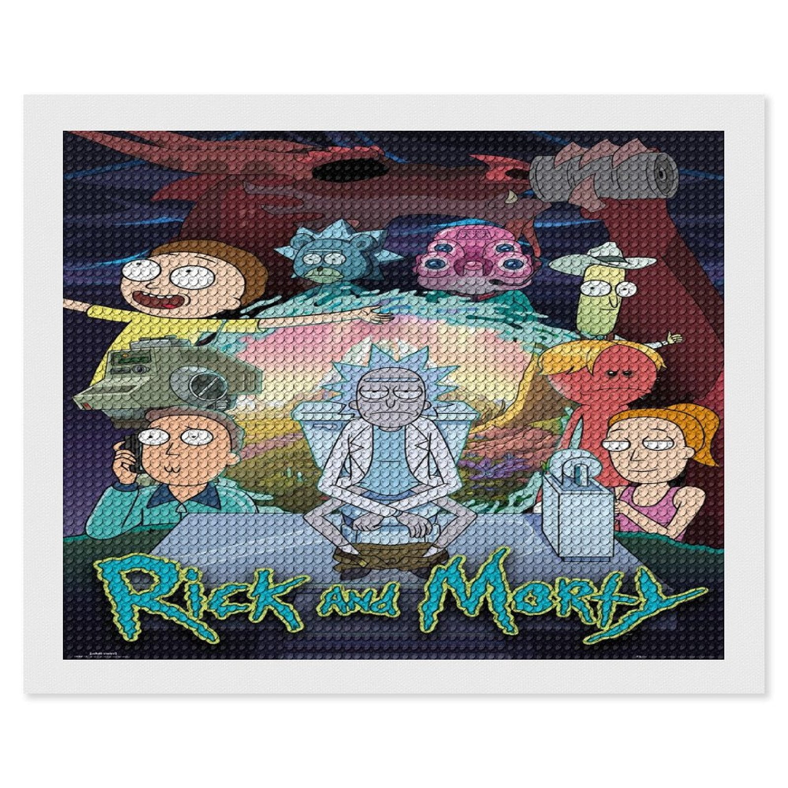 Rick And Morty Diamond Art Kits for Adults 5D Diamond Art Kit Paint by ...