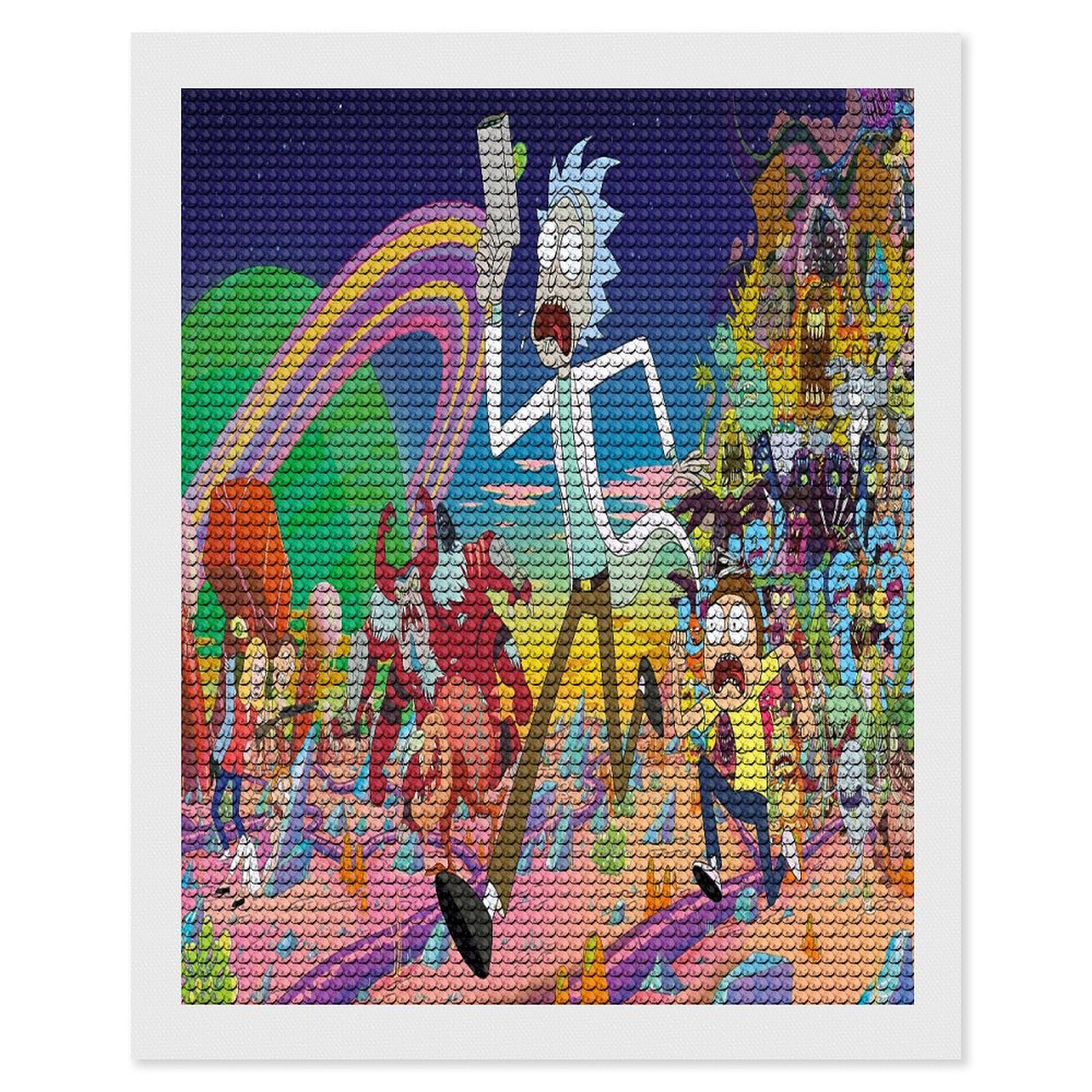 Rick and Mor-t Diamond Art Kits DIY 5D Anime Painting by Number Kits ...
