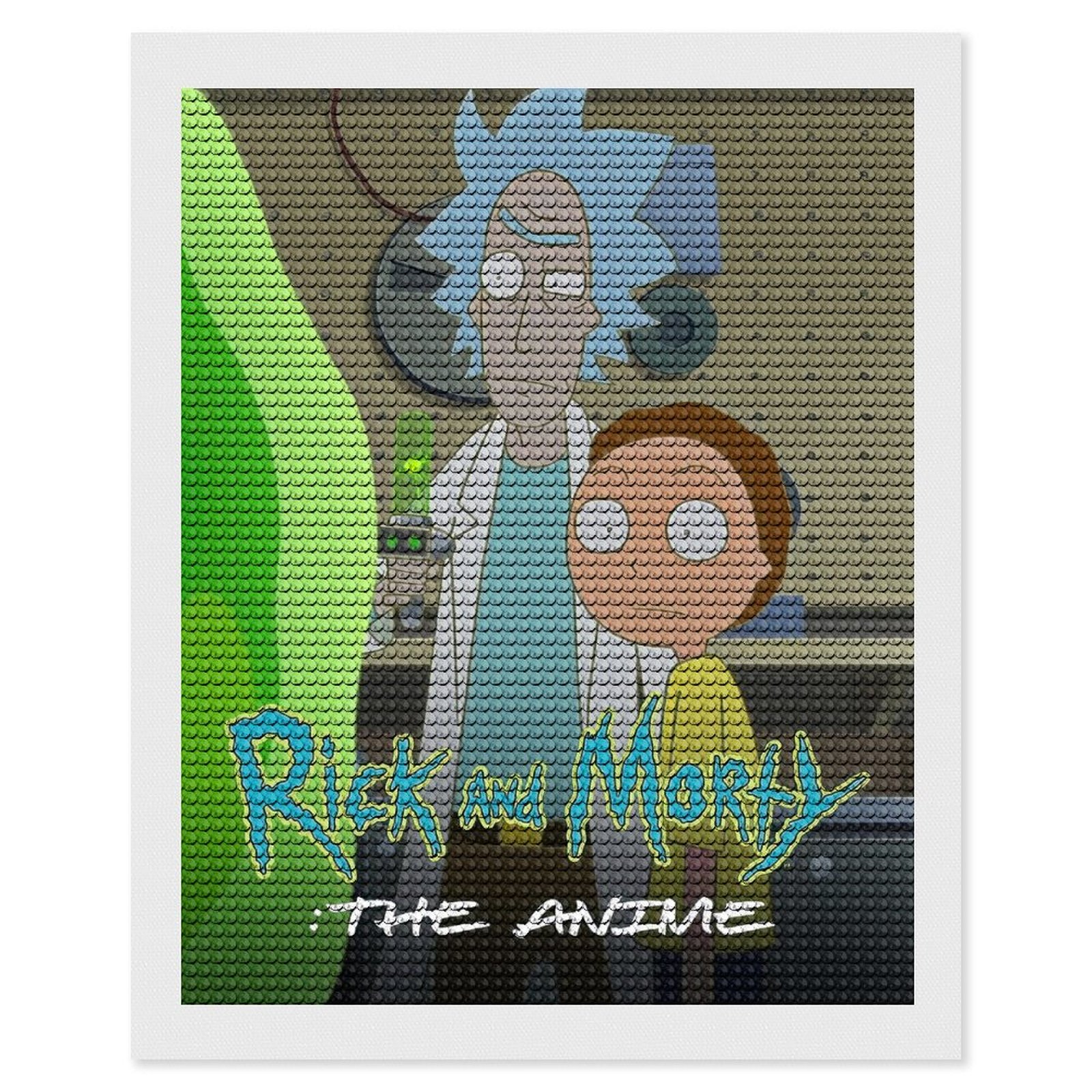 Rick and Mor-t Diamond Art Kits DIY 5D Anime Painting by Number Kits ...