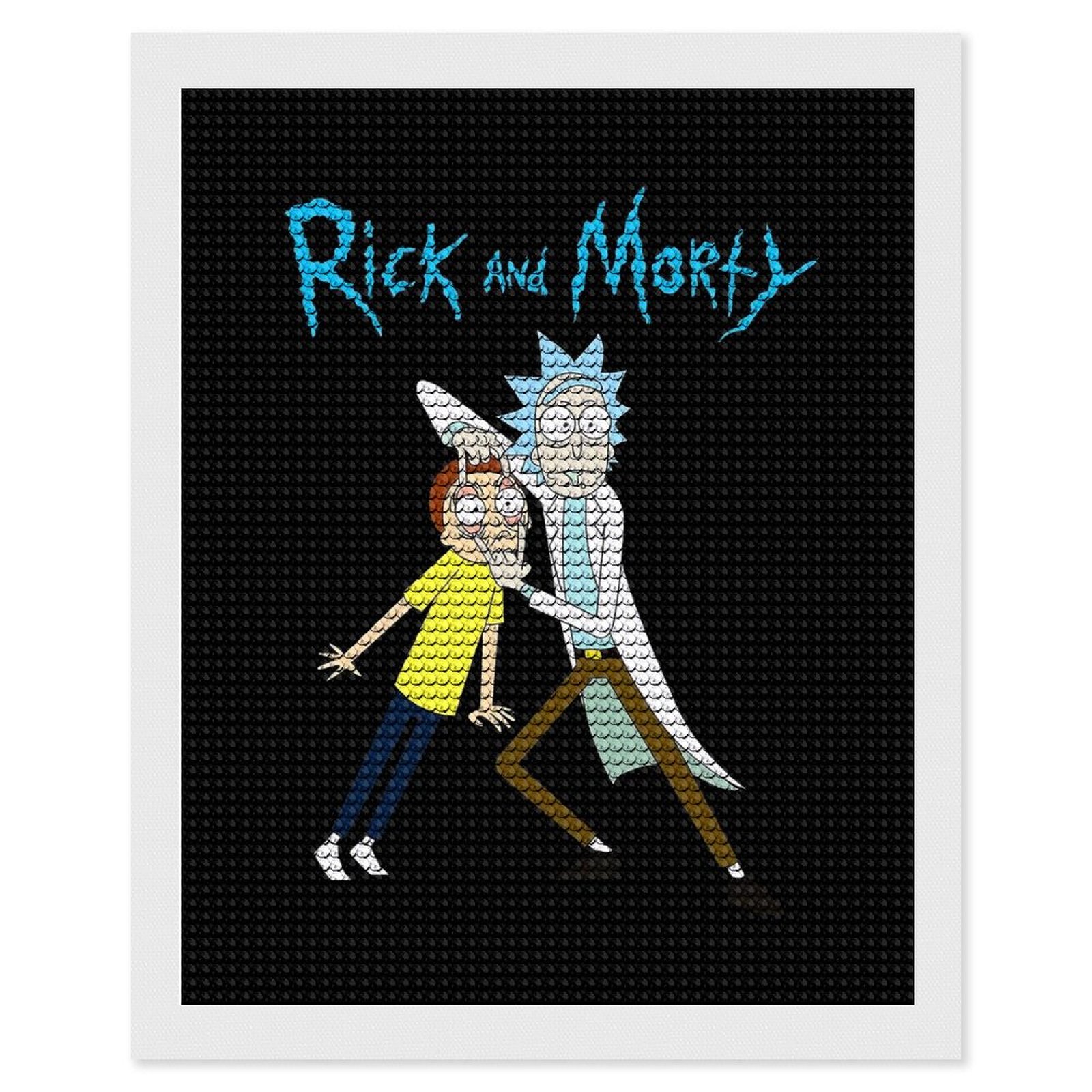 Rick and Mor-t Diamond Art Kits DIY 5D Anime Painting by Number Kits ...