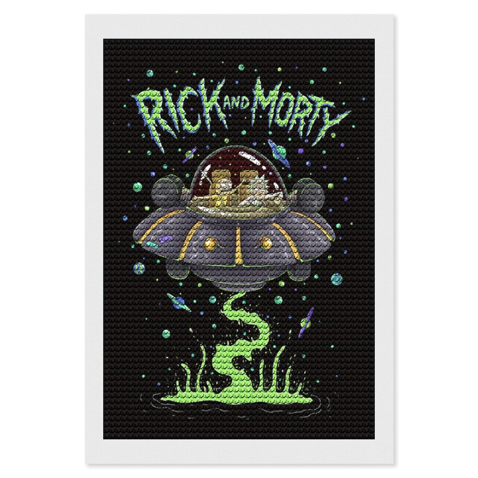 Rick and Mor-t Diamond Art Kits DIY 5D Anime Painting by Number Kits ...