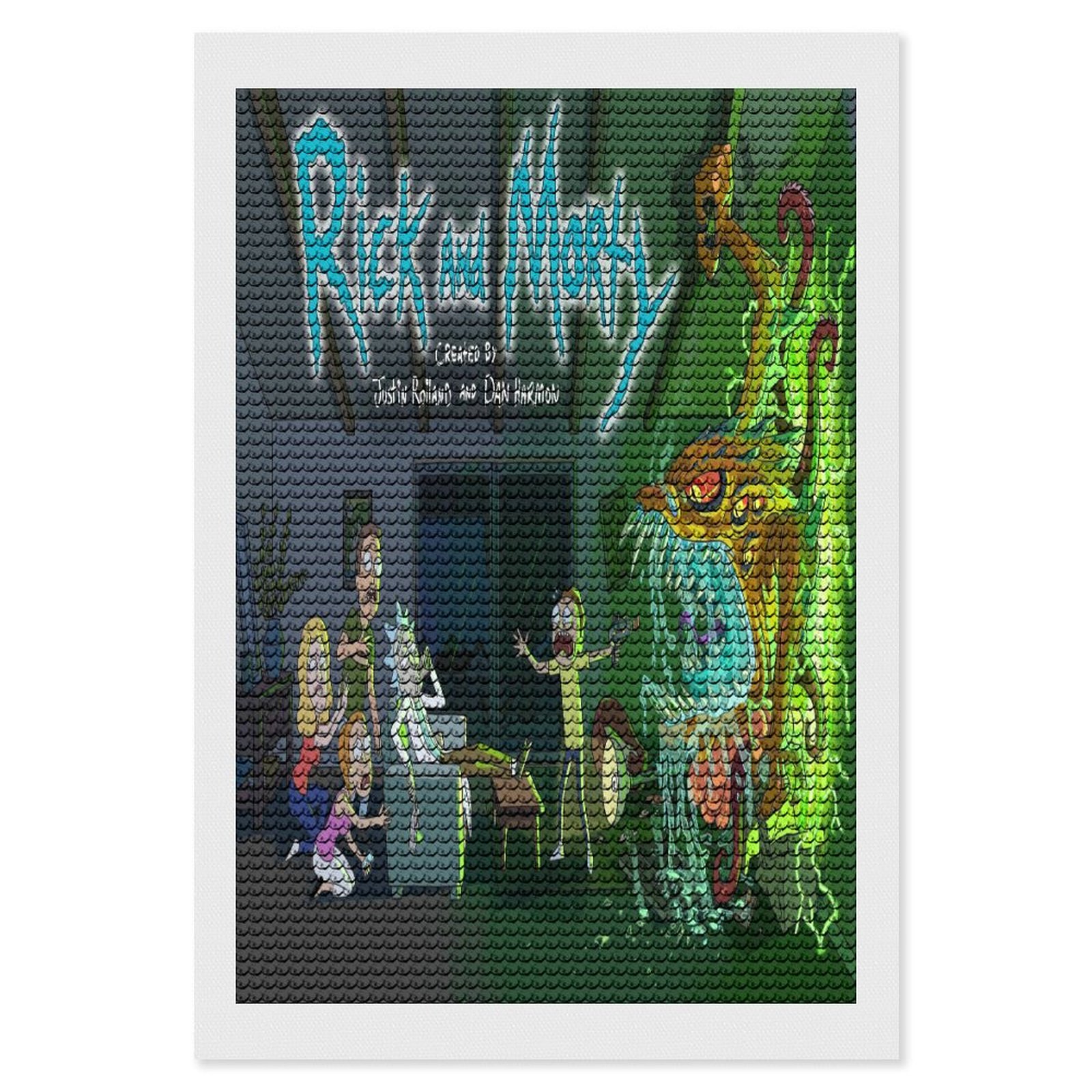 Rick and Mor-t Diamond Art Kits DIY 5D Anime Painting by Number Kits ...