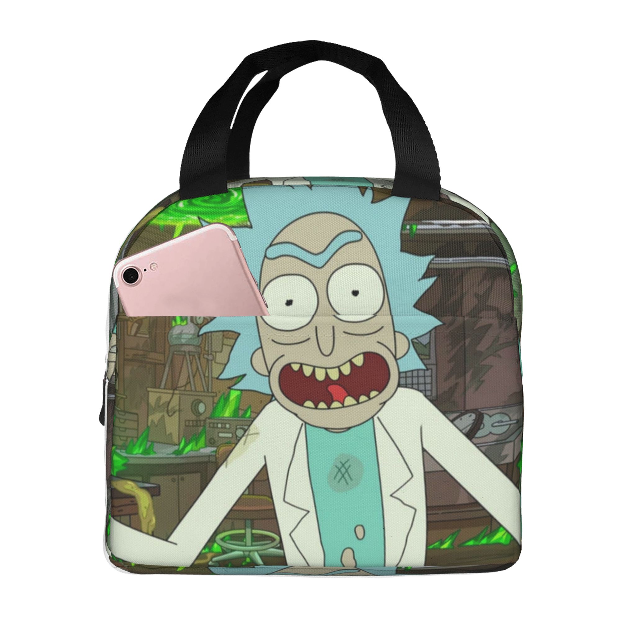 Rick And Morty Lunch Bag Reusable Insulated Lunch Box For Work Office ...